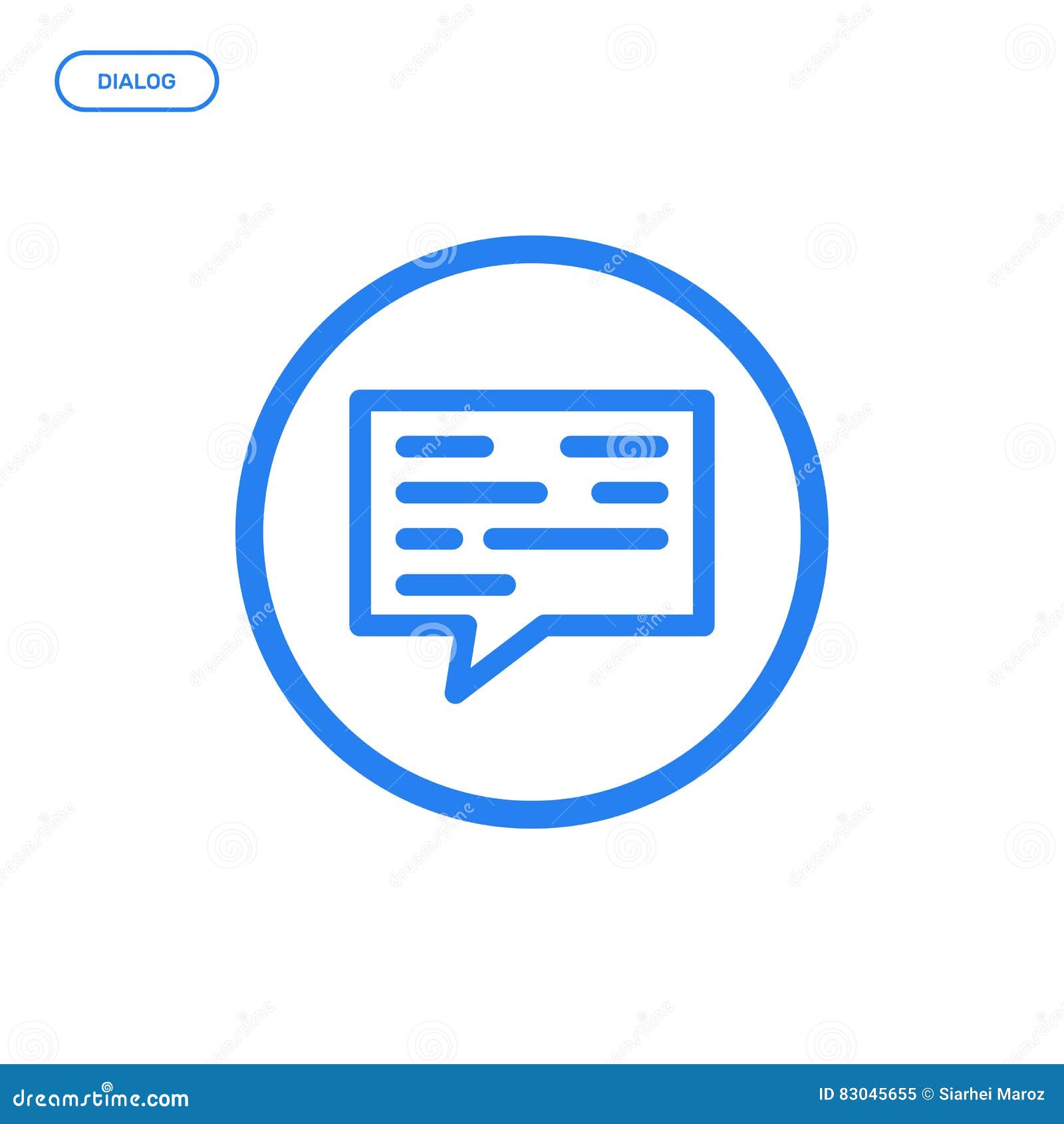 Vector Illustration of Flat Line Icon. Graphic Design Concept of Dialog ...