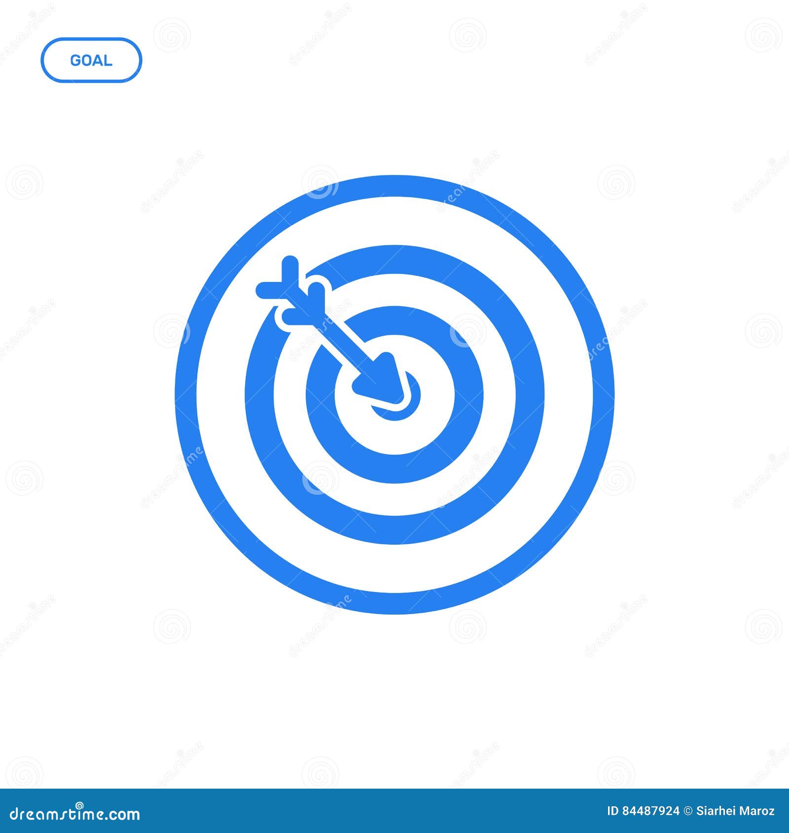 Vector Illustration of Flat Line Target Icon. Graphic Design Concept of ...