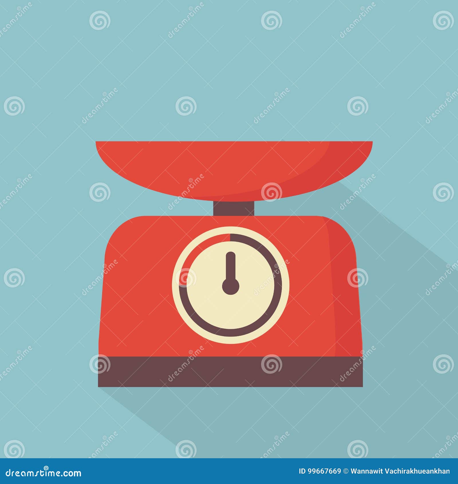 Red weight scale stock vector. Illustration of equilibrium - 99667669