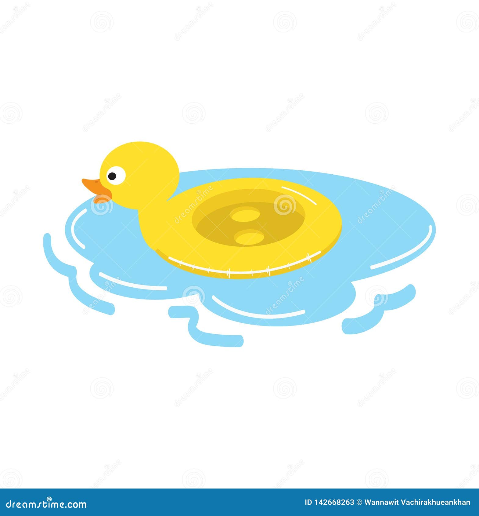 Duck Float Swimming Pool Ring Stock Vector - Illustration of pool, life ...