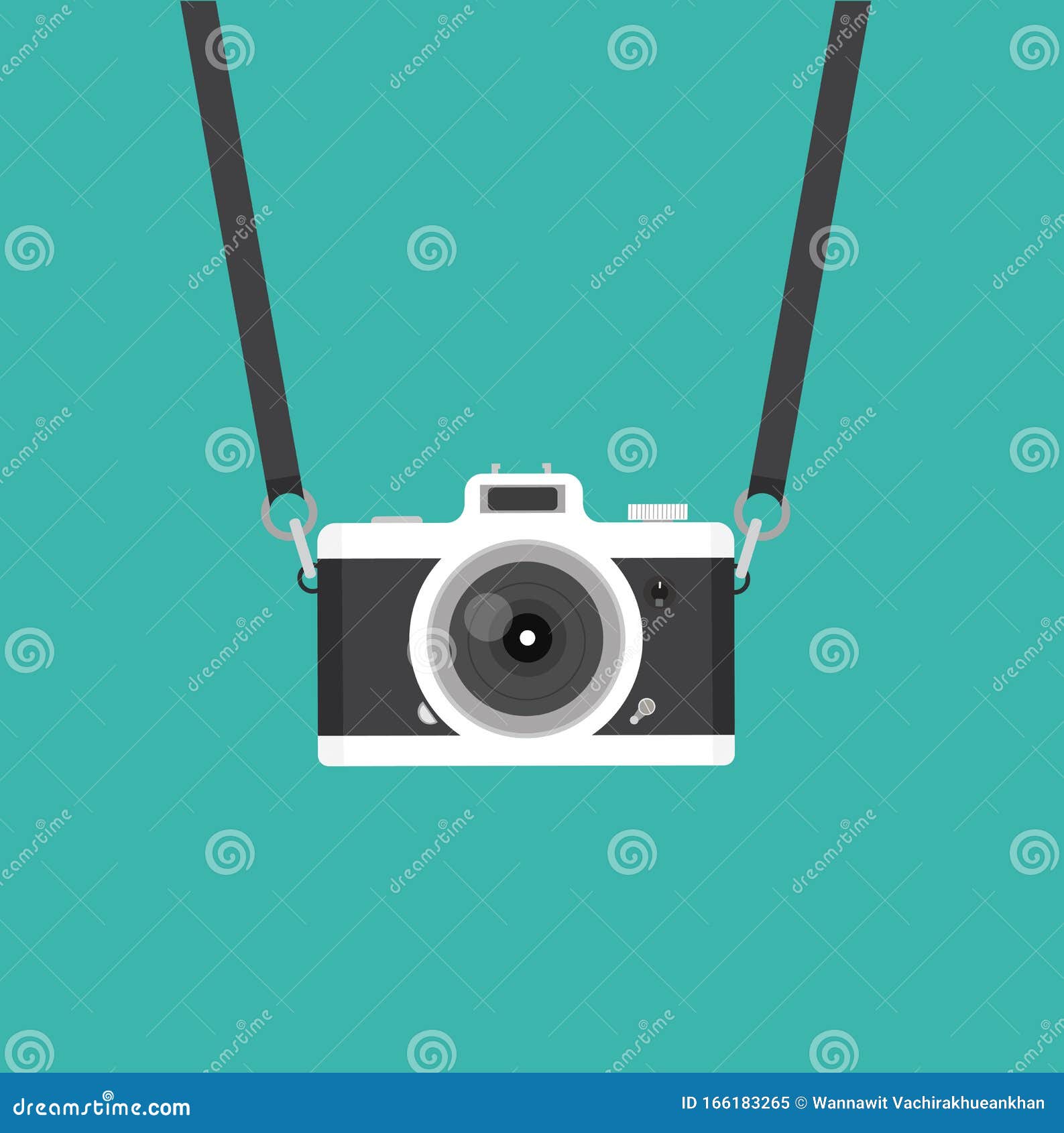 Vintage Camera Hanging Vector Stock Vector - Illustration of black ...
