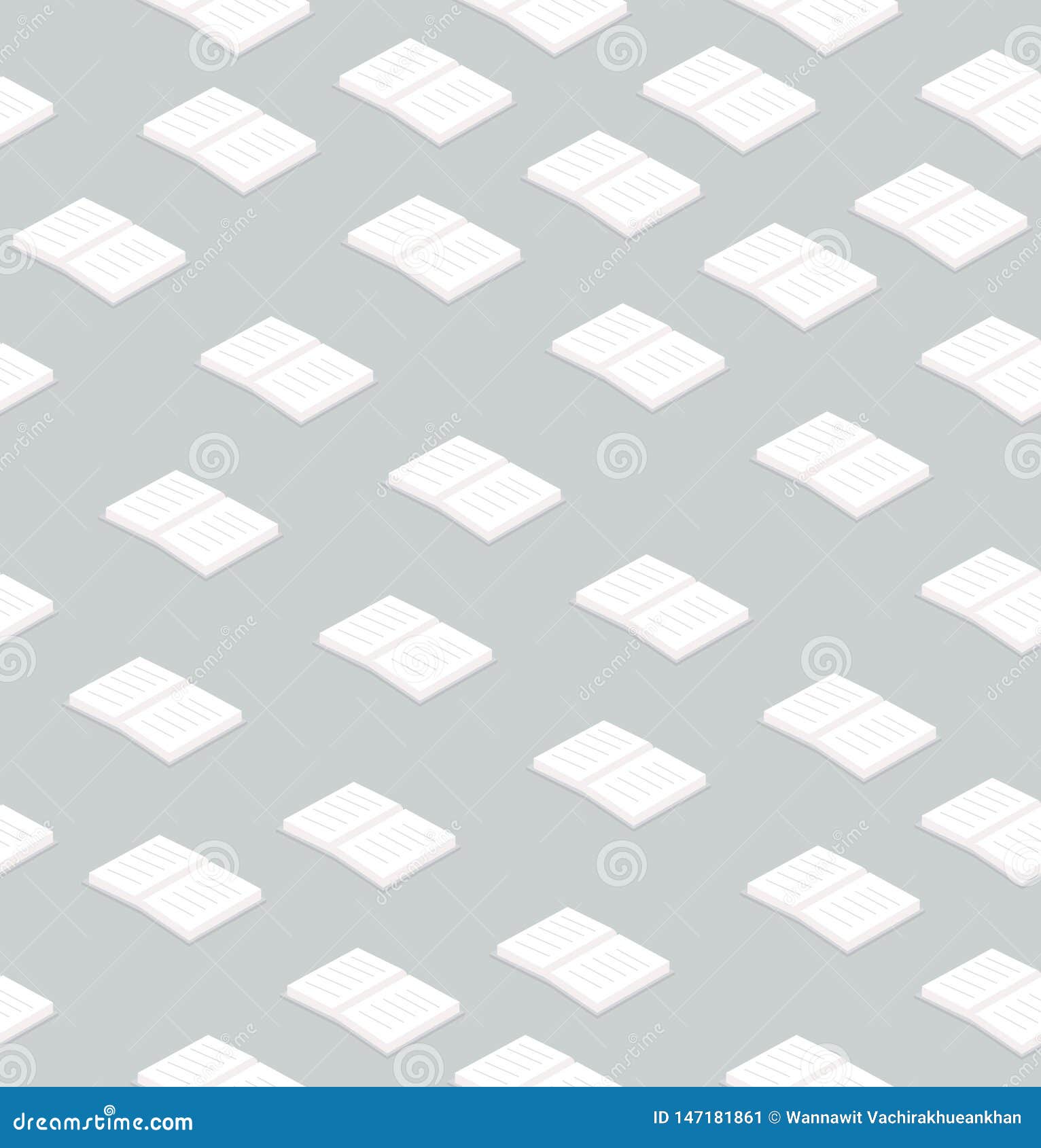 Books Flat Design Seamless Pattern Stock Vector - Illustration of ...