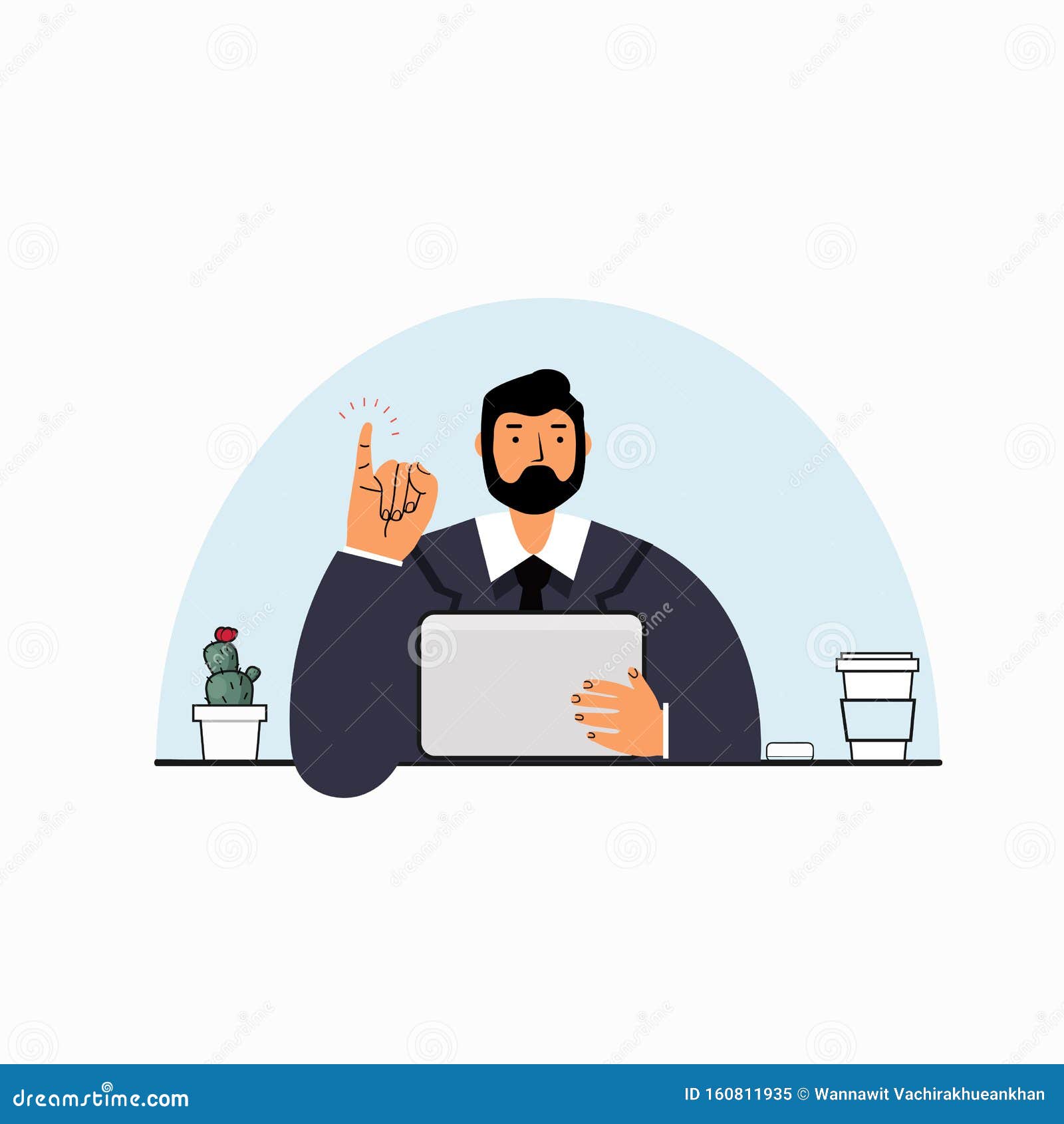 Businessman Making a Promise Vector Stock Vector - Illustration of ...