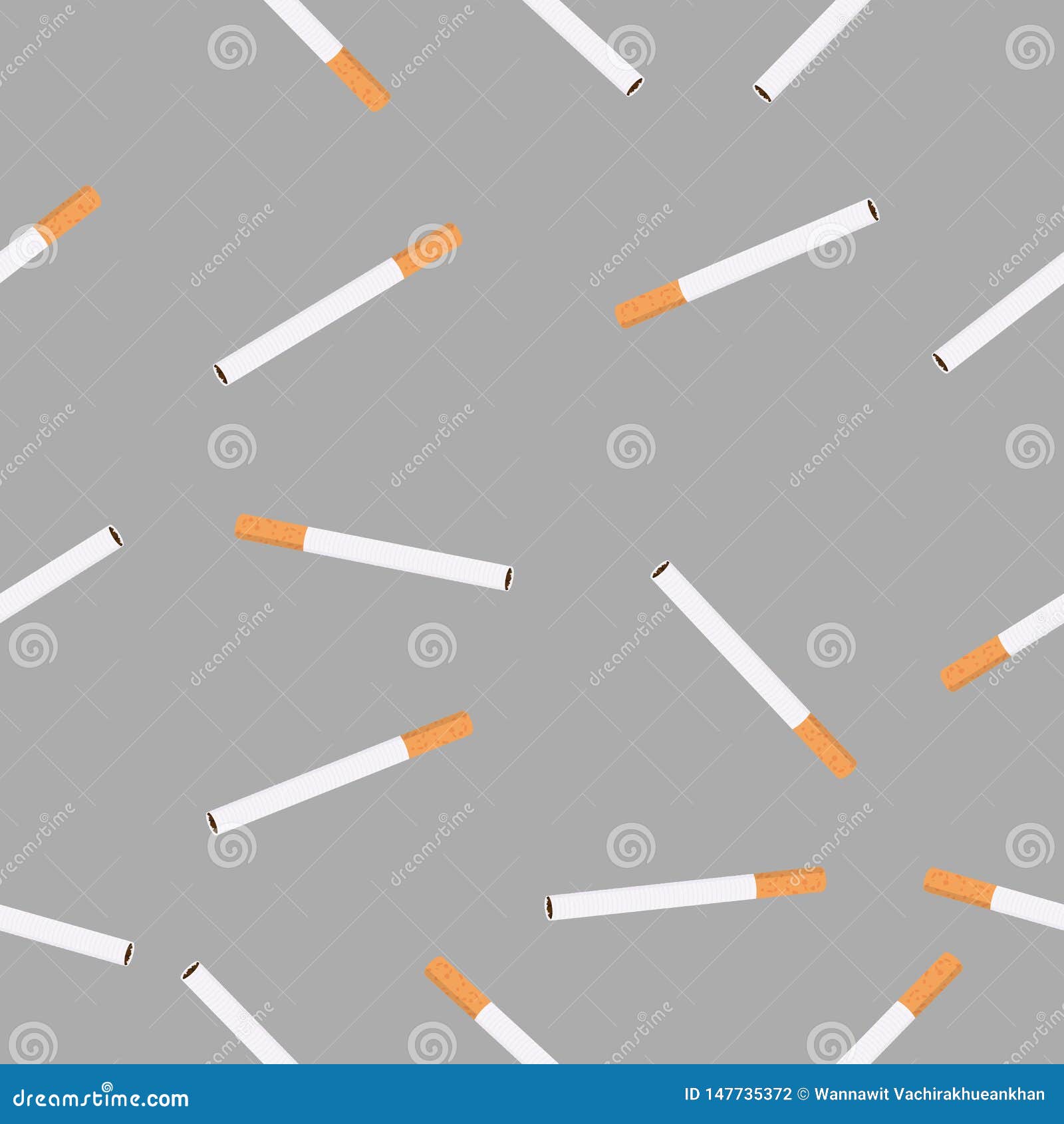 Cigarettes Sign Vector Seamless Pattern Stock Vector - Illustration of ...