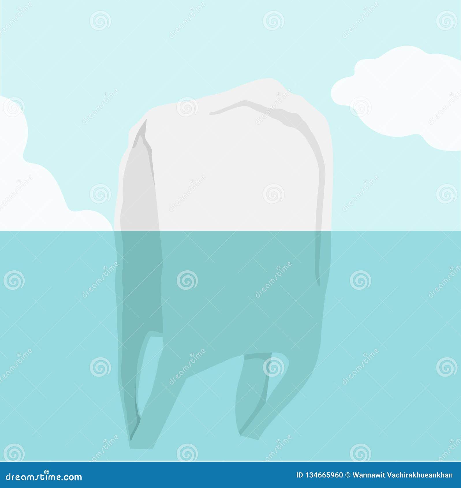 Underwater View of Plastic Bag Stock Vector - Illustration of ecology ...