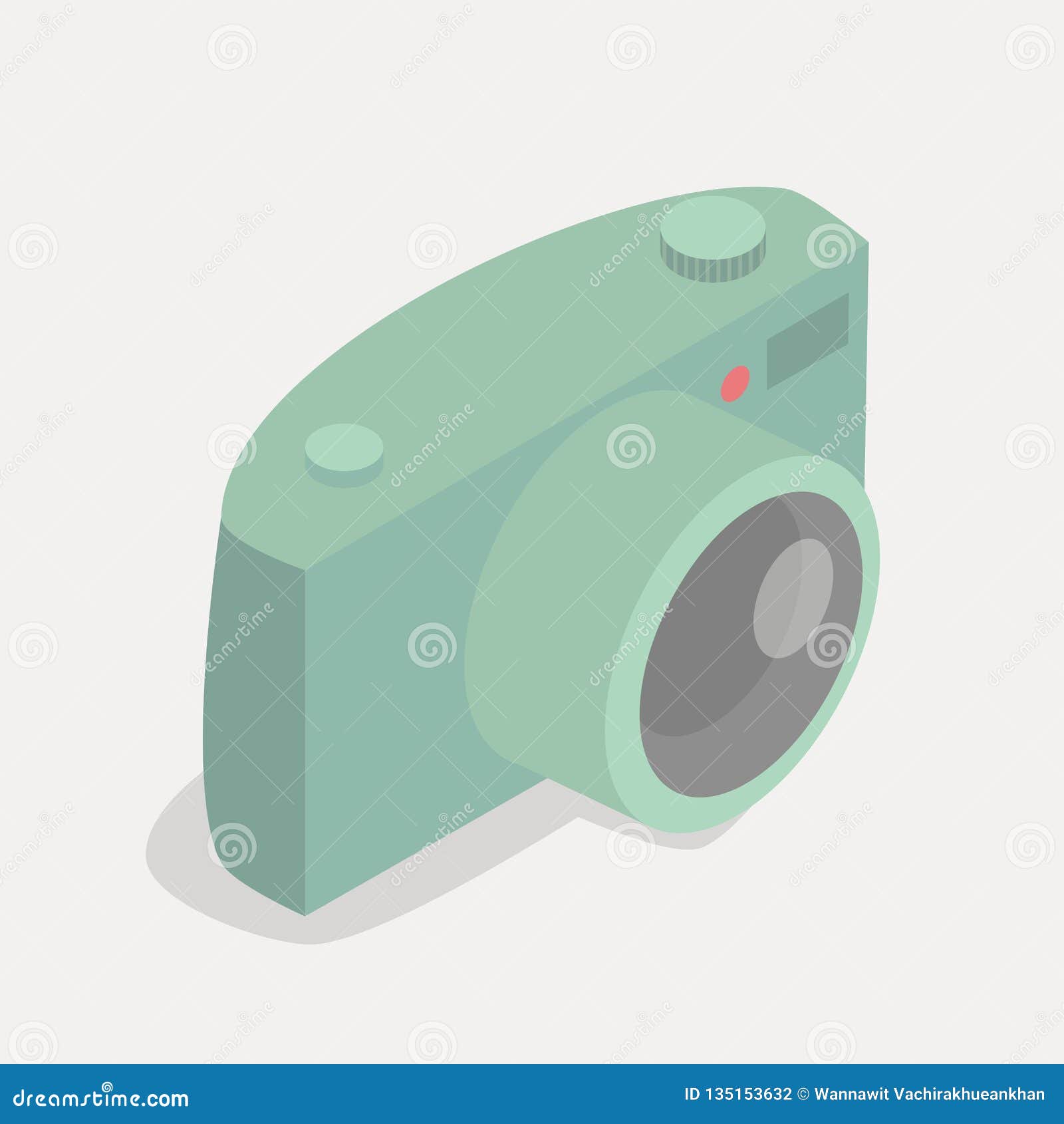 Retro Green Pastel Camera Icon Stock Vector - Illustration of camera ...
