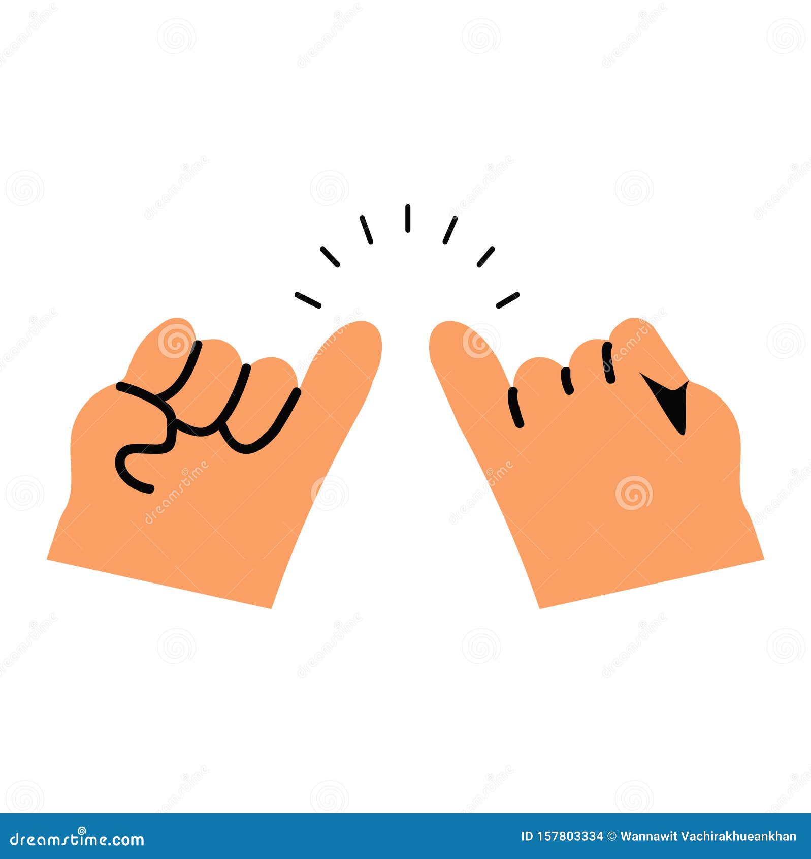 Hand Cartoon Making a Promise Stock Vector - Illustration of body ...