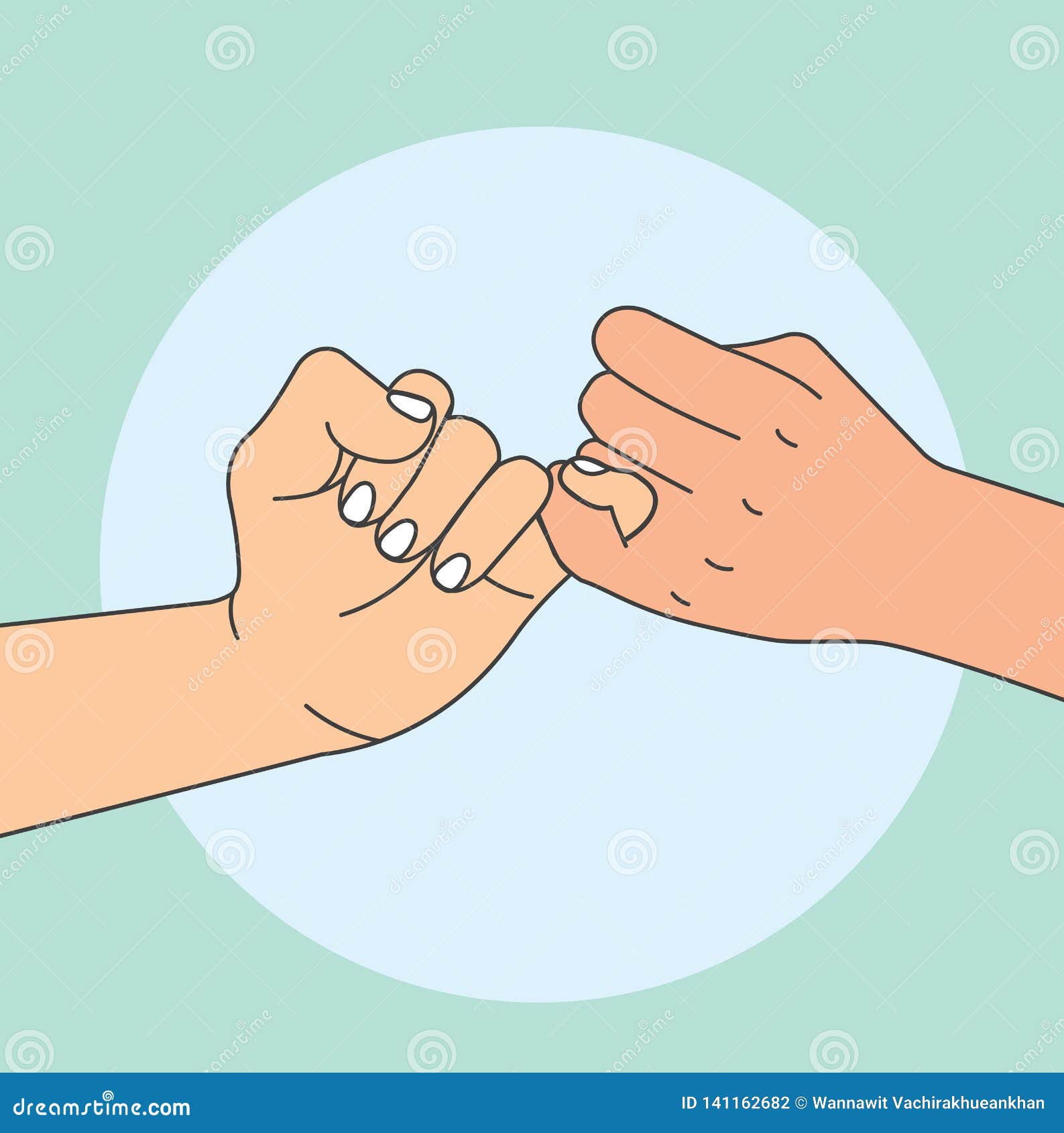 Hand Holding Promise Vector Stock Vector - Illustration of hand, couple ...
