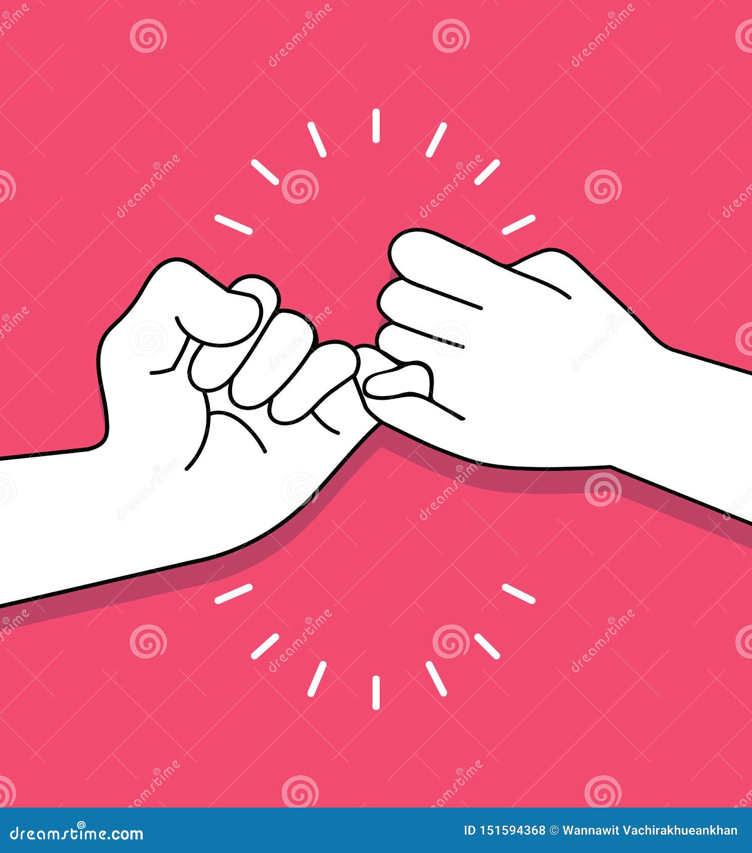 Hands Making Promise Vector Concept Stock Vector - Illustration of ...