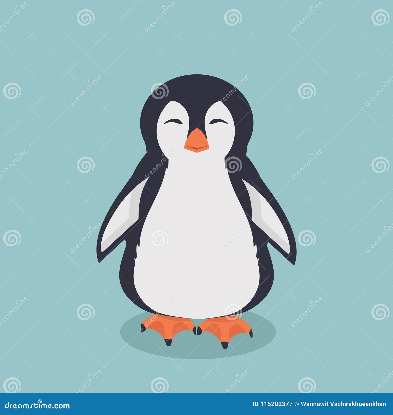 Smiling Penguin Cartoon Vector Stock Vector - Illustration of clip ...