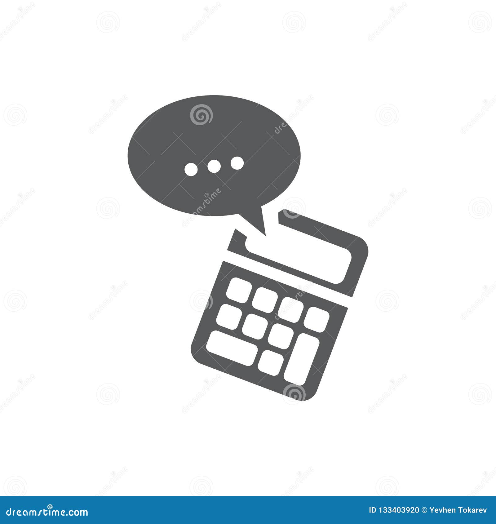 The Message from the Calculator Stock Illustration - Illustration of ...