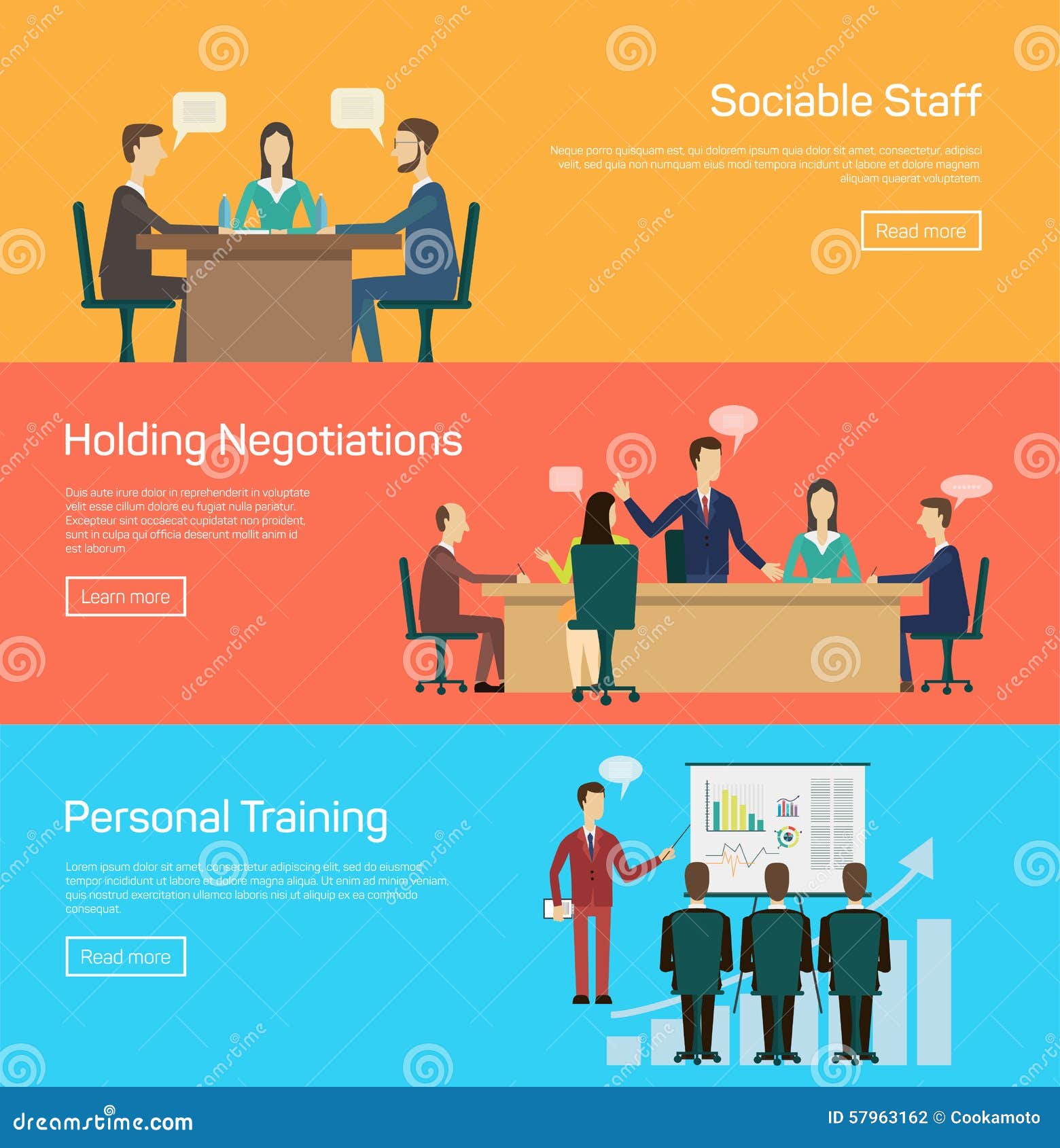 Vector Illustration of Flat Negotiations and Stock Vector ...