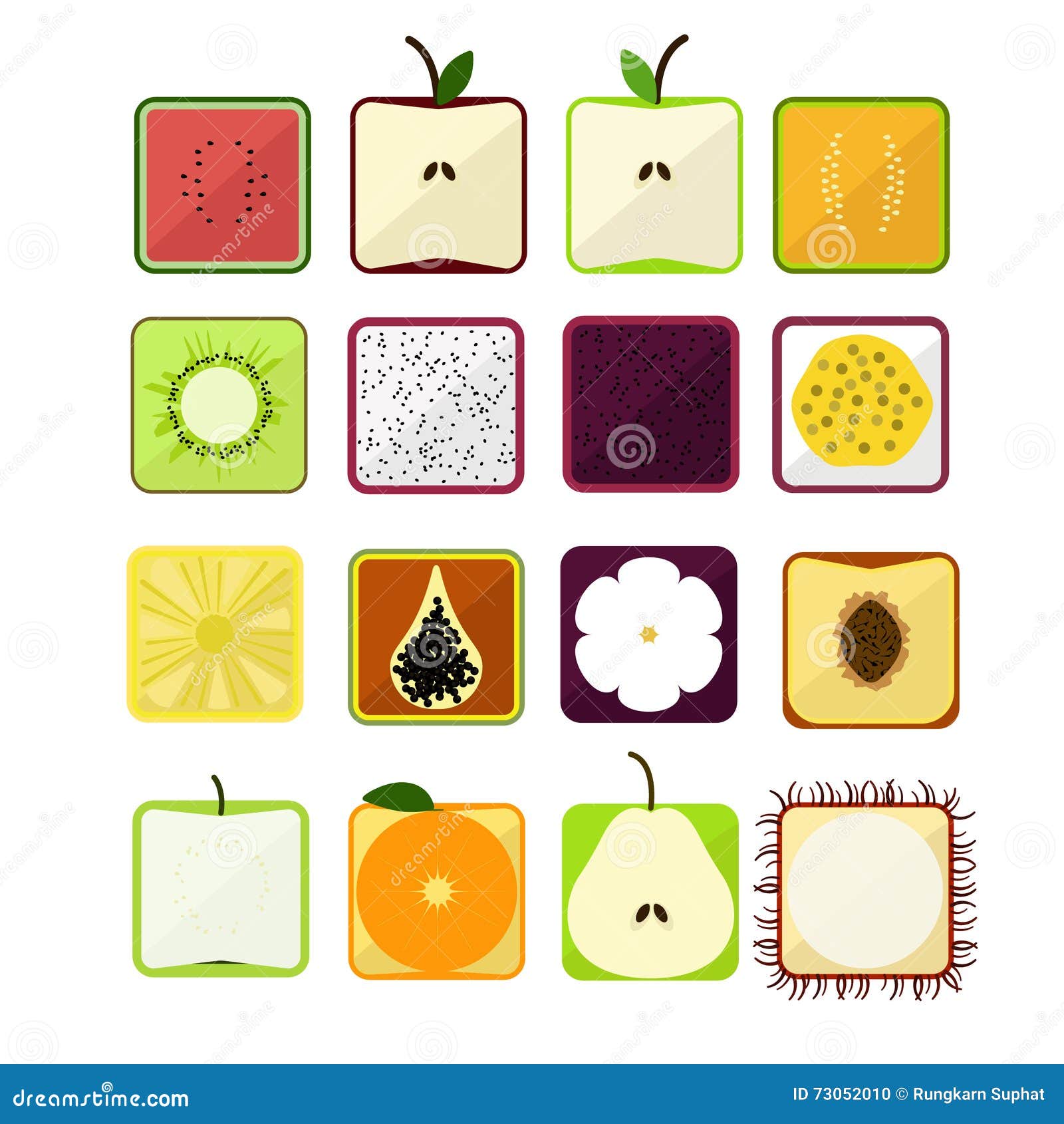 Vector Illustration in a Flat Style Paper with Shadows,the Image Square ...