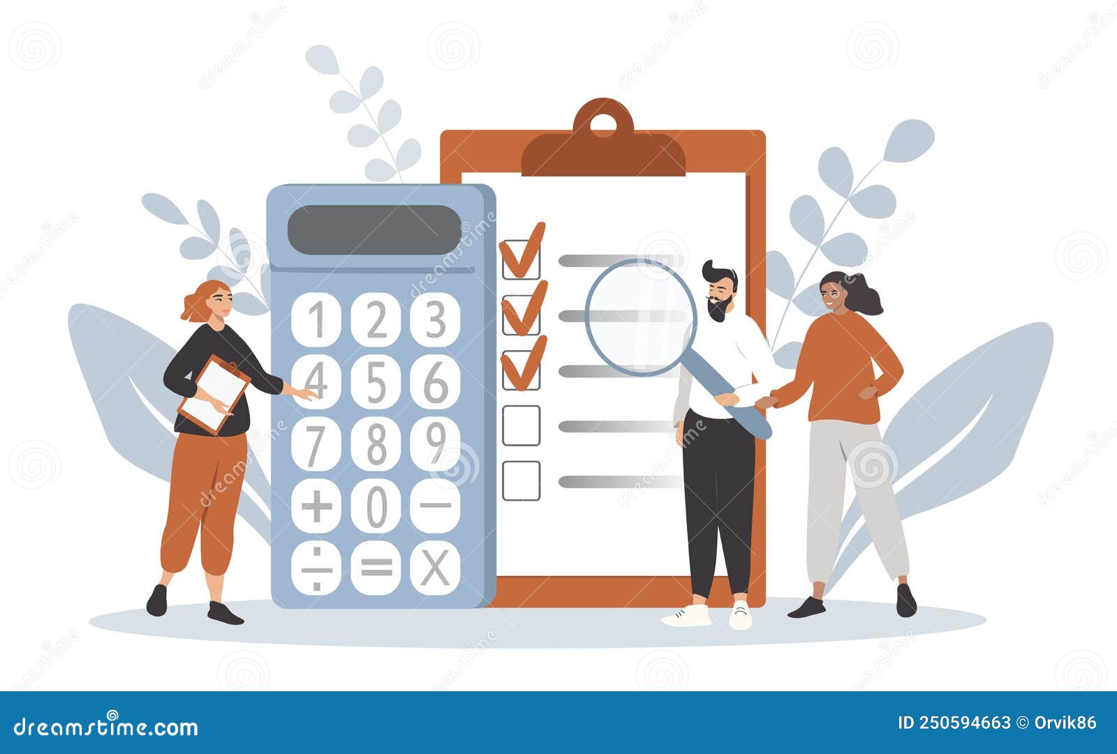 Vector Illustration in a Flat Style on the Theme of Business ...