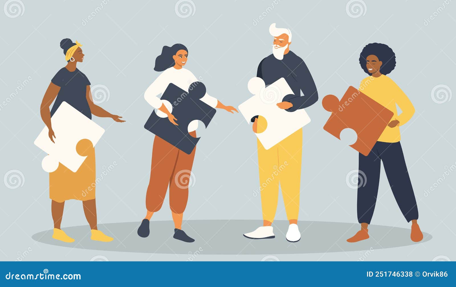 Llustration in a Flat Style on the Theme of Human Diversity and ...