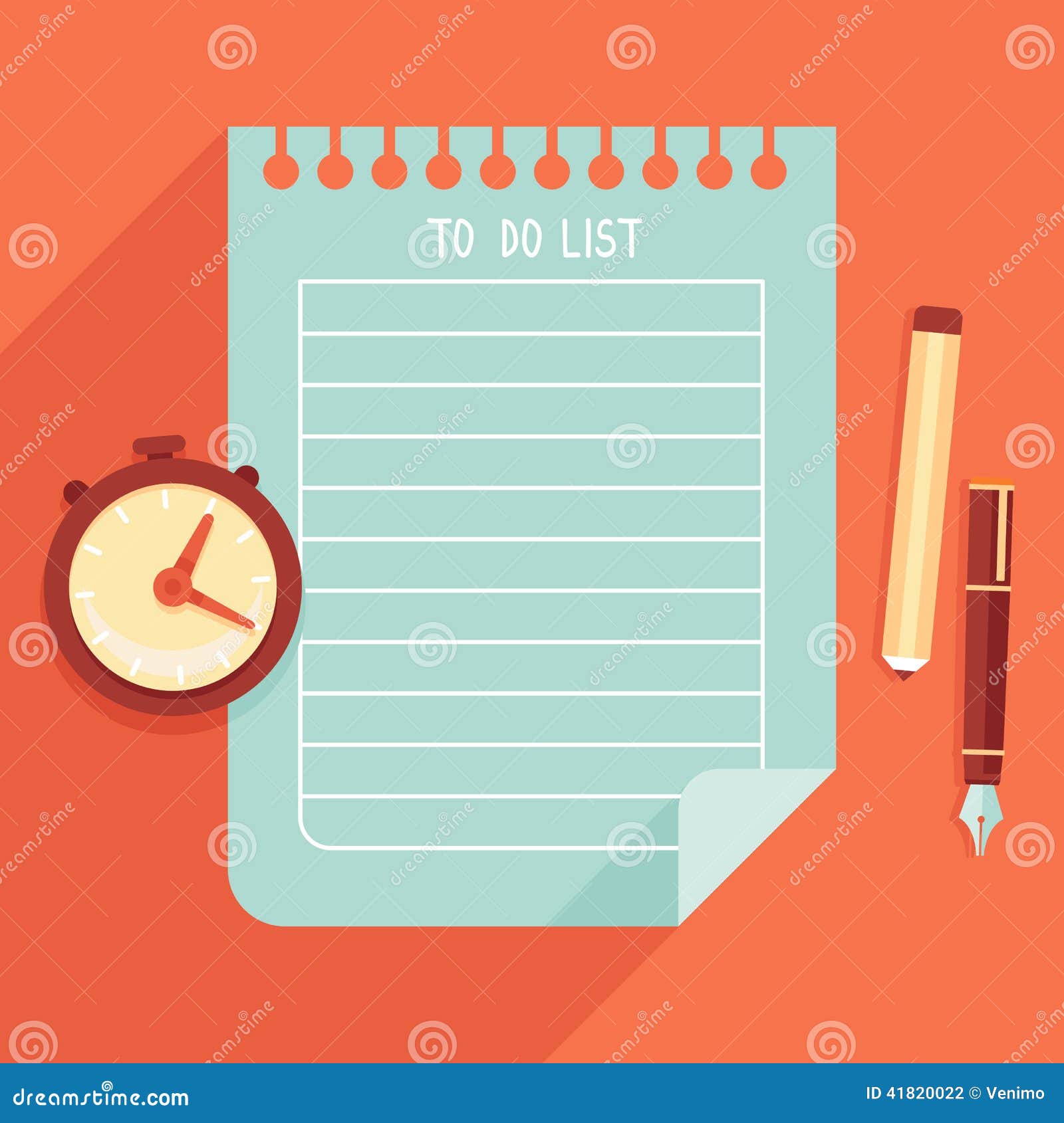 Vector Illustration in Flat Style - To Do List Stock Vector ...