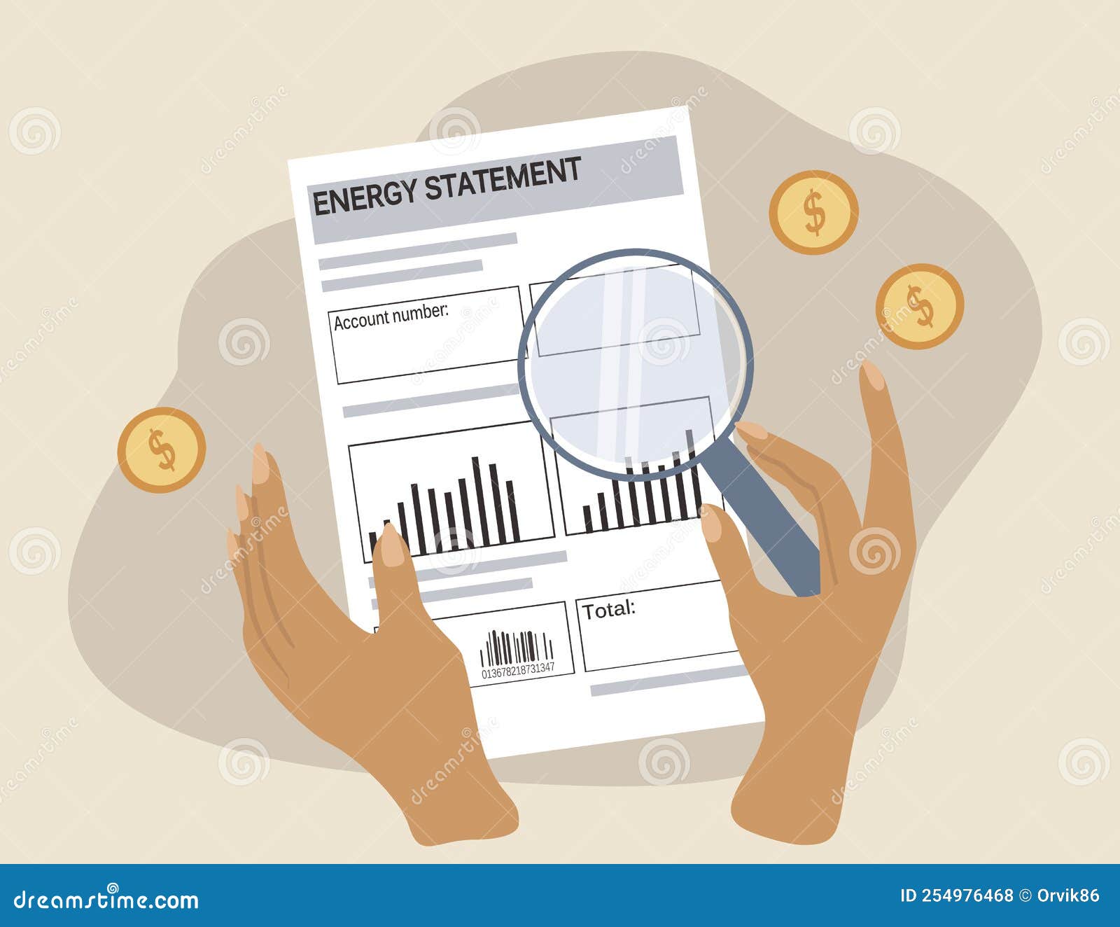 Vector Illustration in a Flat Style on the Topics of High Electricity ...