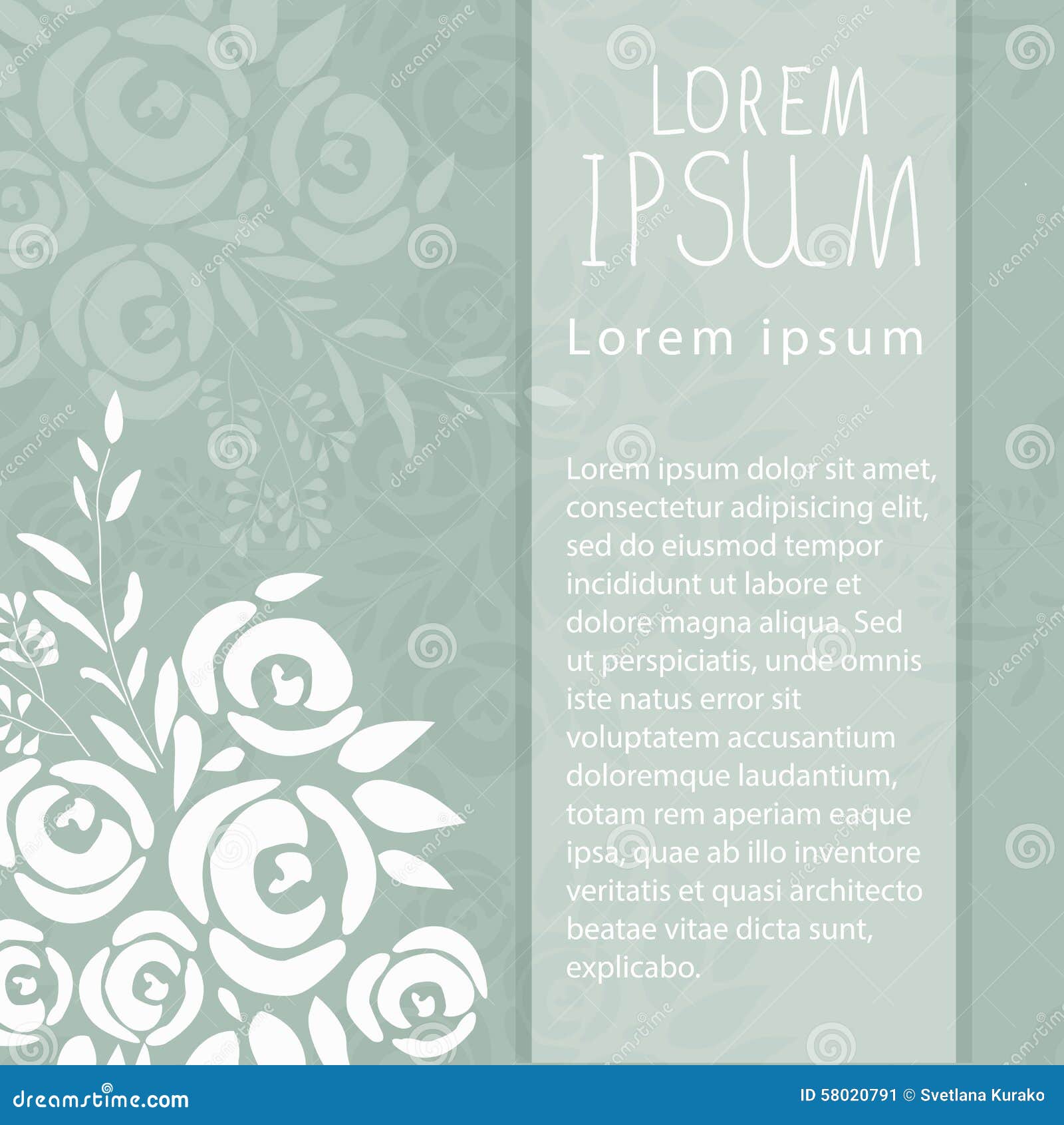 Vector Illustration of Floral Template Stock Vector - Illustration of ...