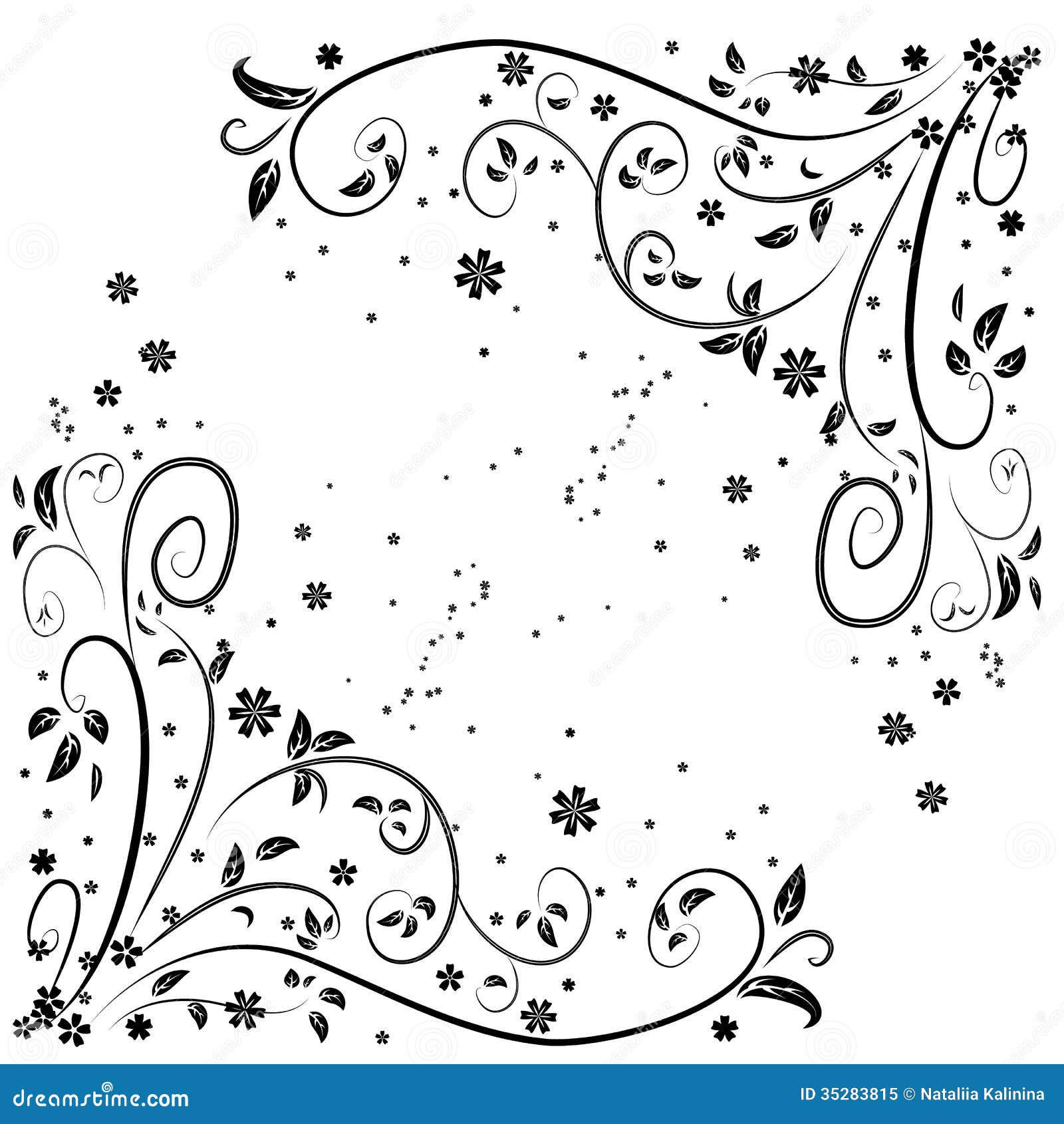 Vector Illustration Of Flower Curl Pattern Royalty Free Stock Photo ...