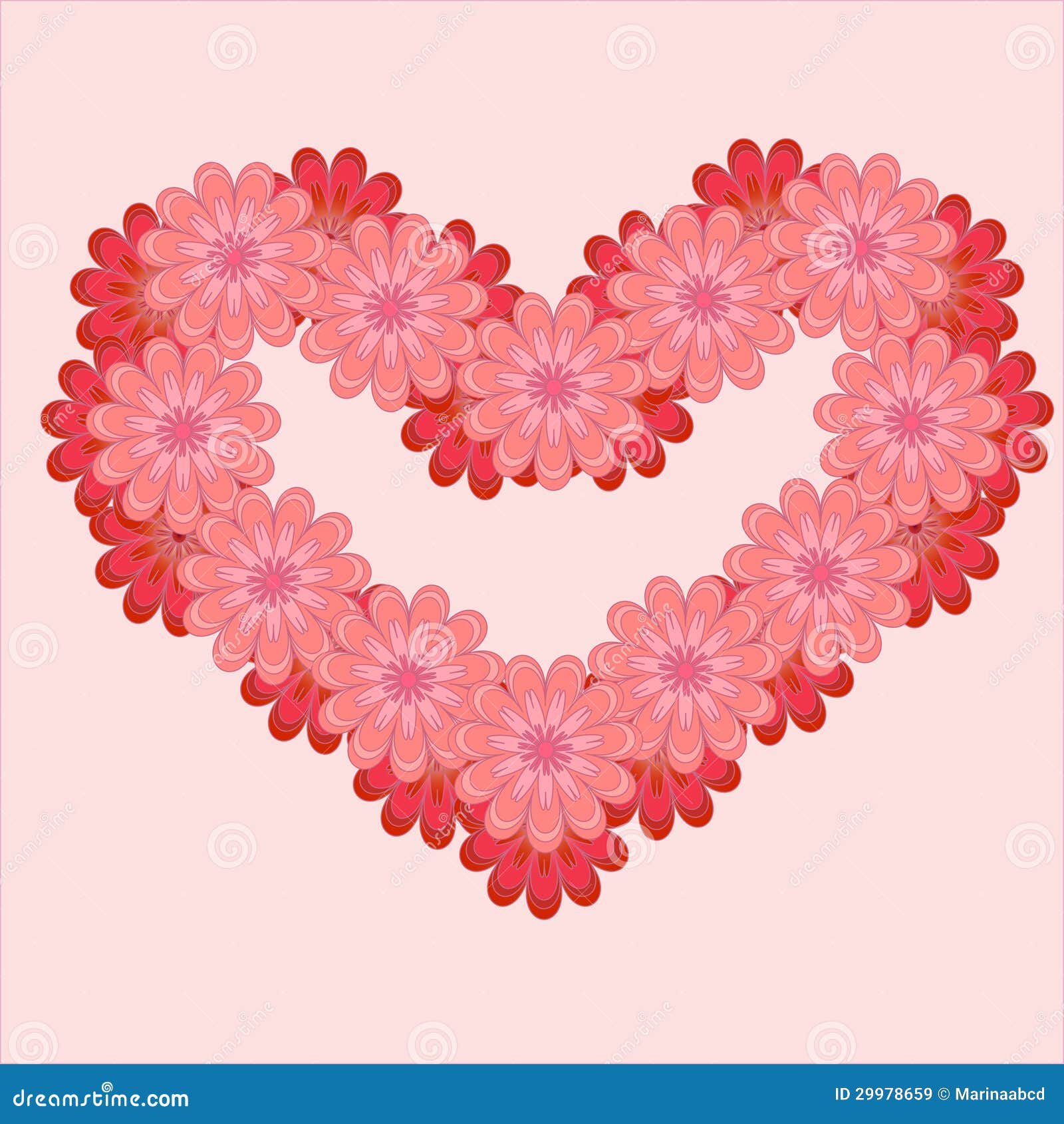 Illustration of Flower Heart Stock Illustration - Illustration of ...