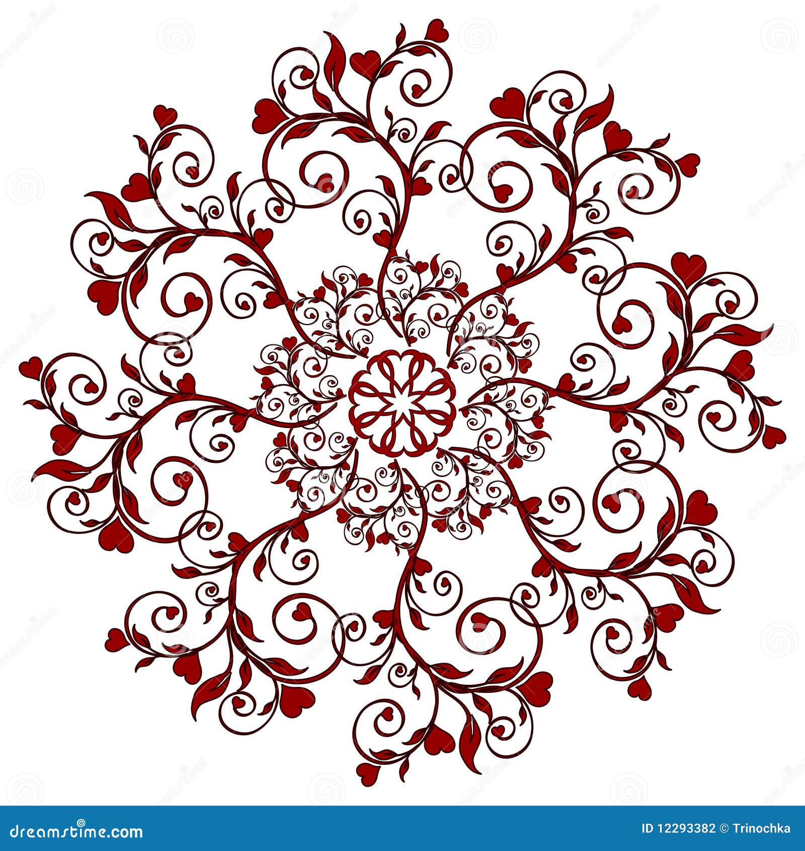 Vector Illustration of a Flower Ornament Stock Vector - Illustration of ...