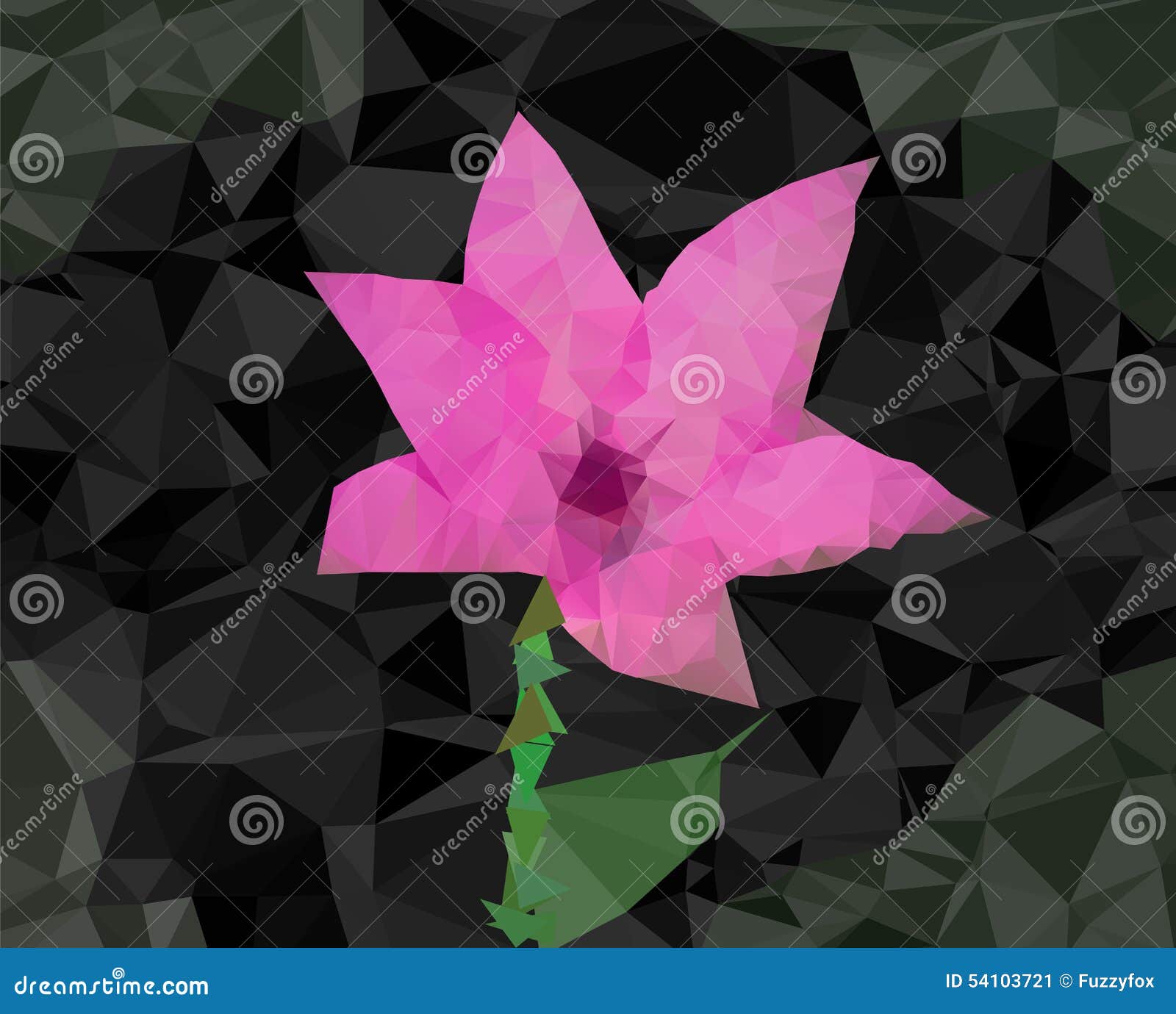 Vector Illustration of Flower Polygon Design Stock Vector ...