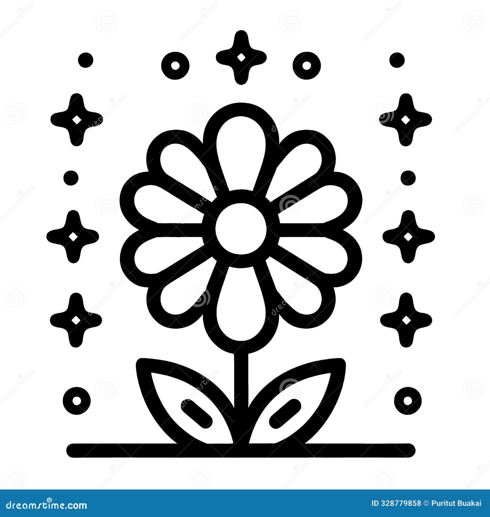 Vector Illustration of Flower Shape Stock Illustration - Illustration ...