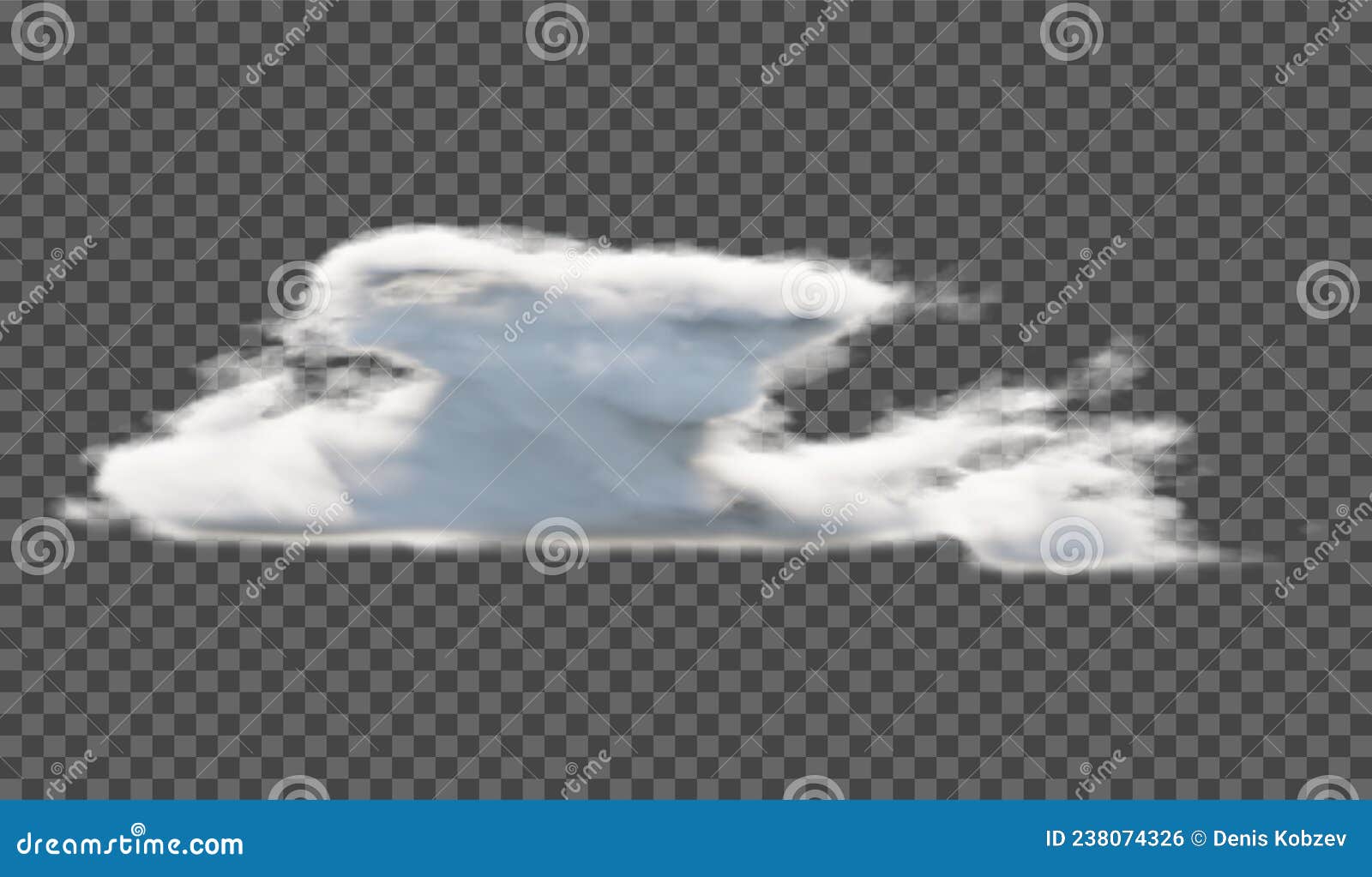 Vector Illustration. Fluffy Cloud or Haze on a Transparent Background ...