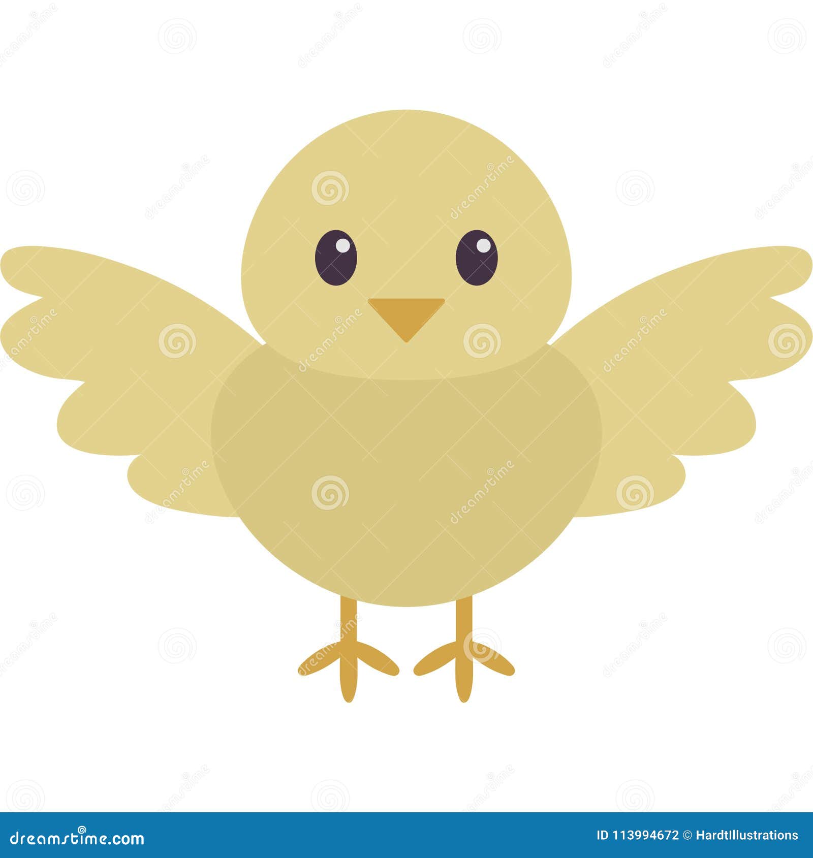 Flying Chick Vector Illustration Stock Vector - Illustration of white ...