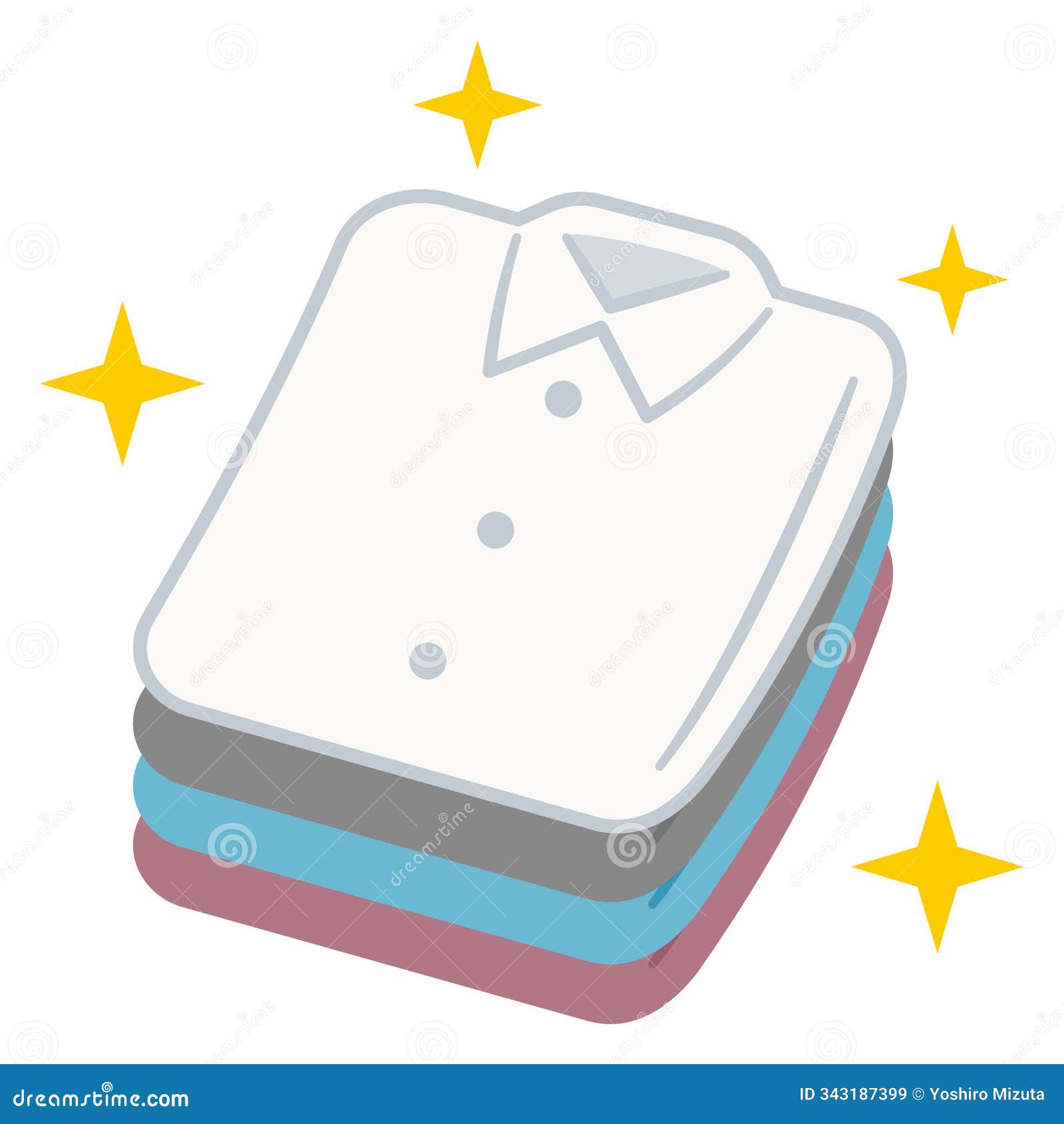 Vector Illustration of Folded Laundry Stock Illustration - Illustration ...