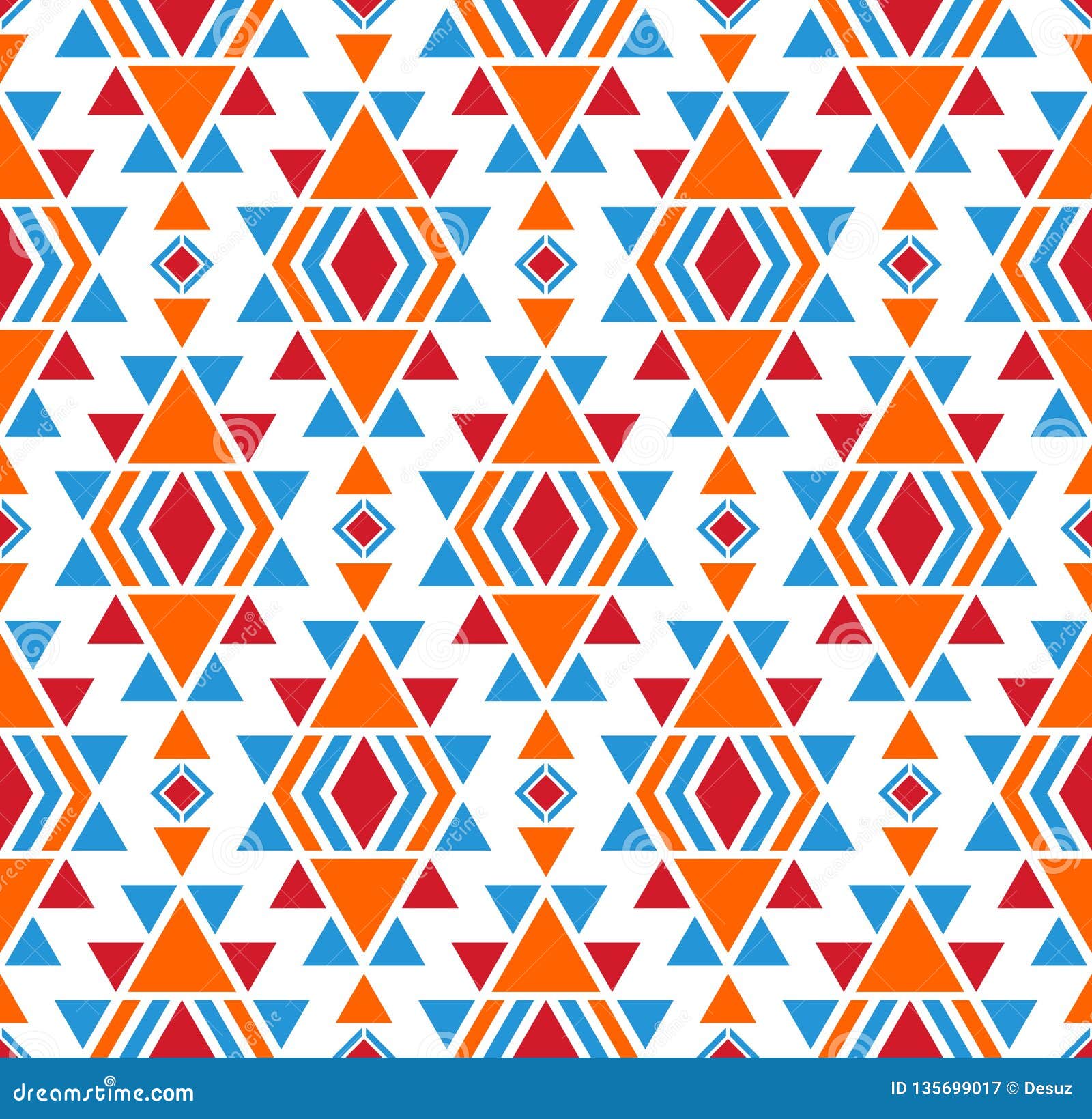 American Pattern. Geometric Seamless Ornament. Stock Vector ...