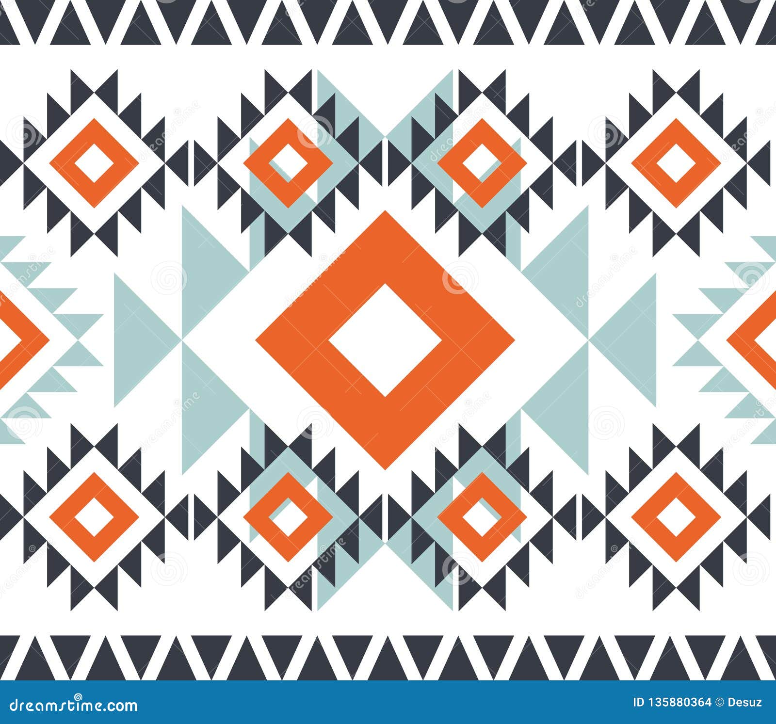 American Pattern. Geometric Seamless Ornament. Stock Vector ...