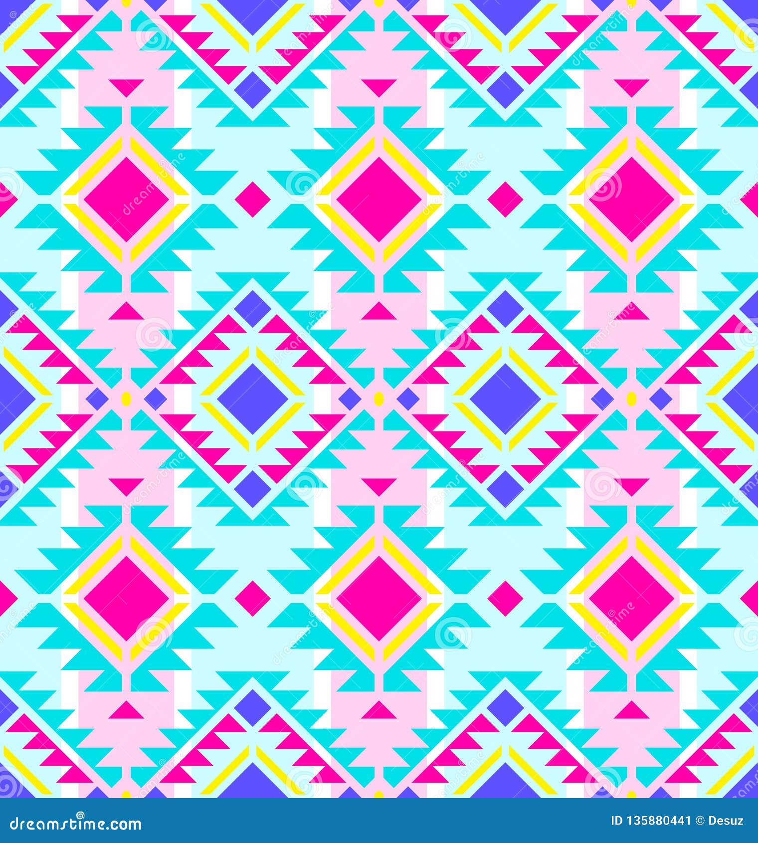 American Pattern. Geometric Seamless Ornament. Stock Vector ...