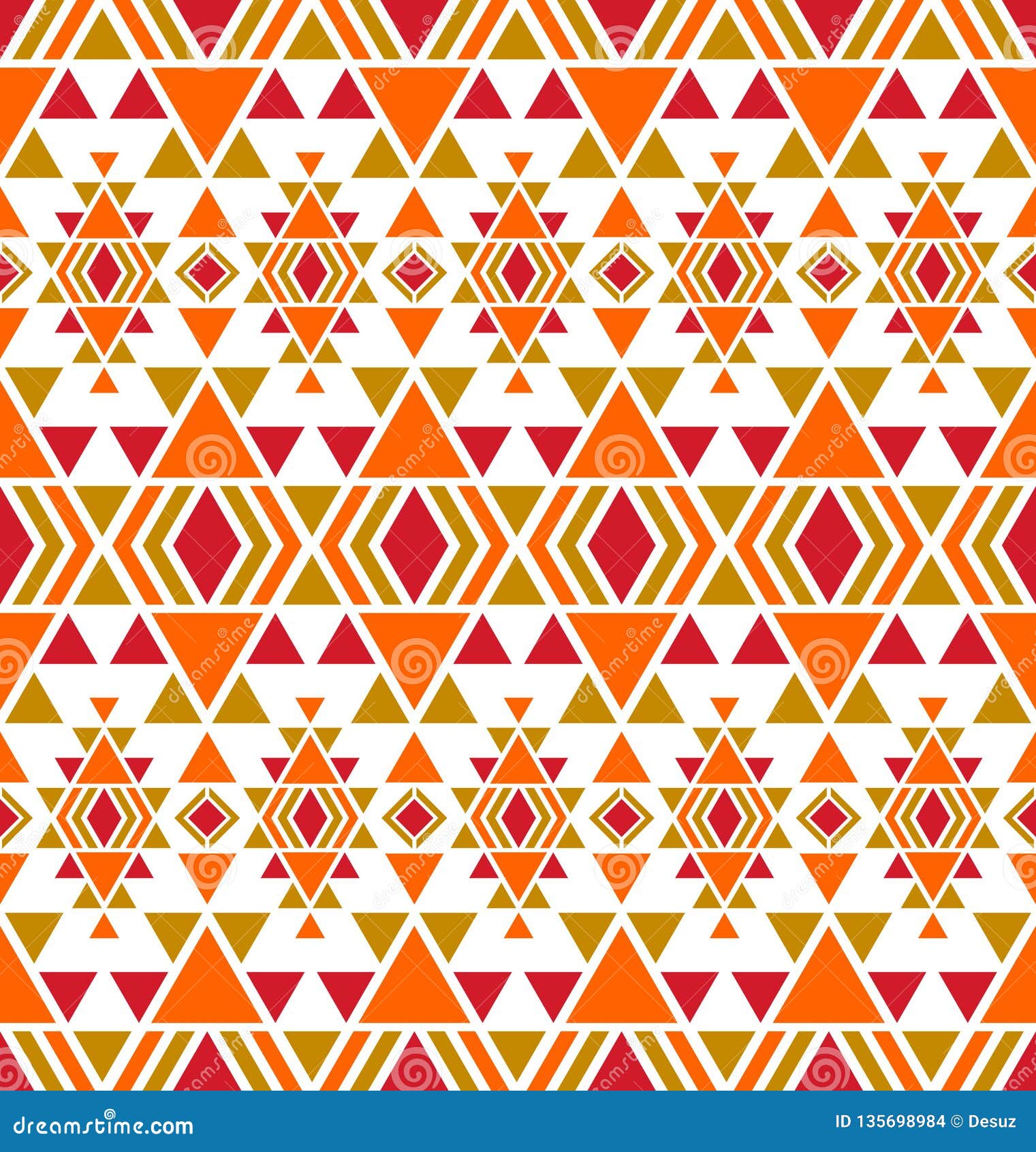 American Pattern. Geometric Seamless Ornament. Stock Vector ...