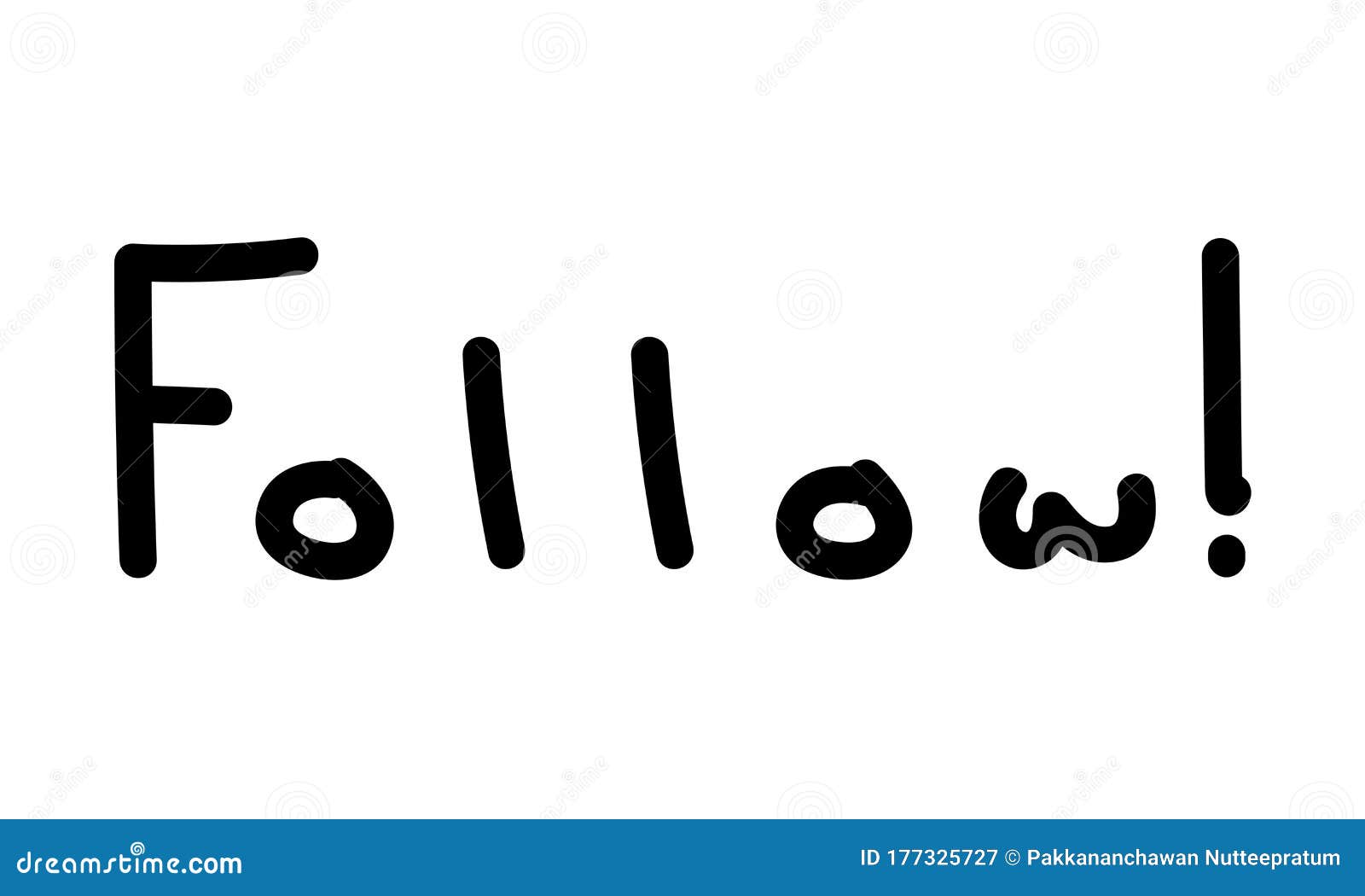 Follow Text Isolated on a White Background Stock Vector - Illustration ...