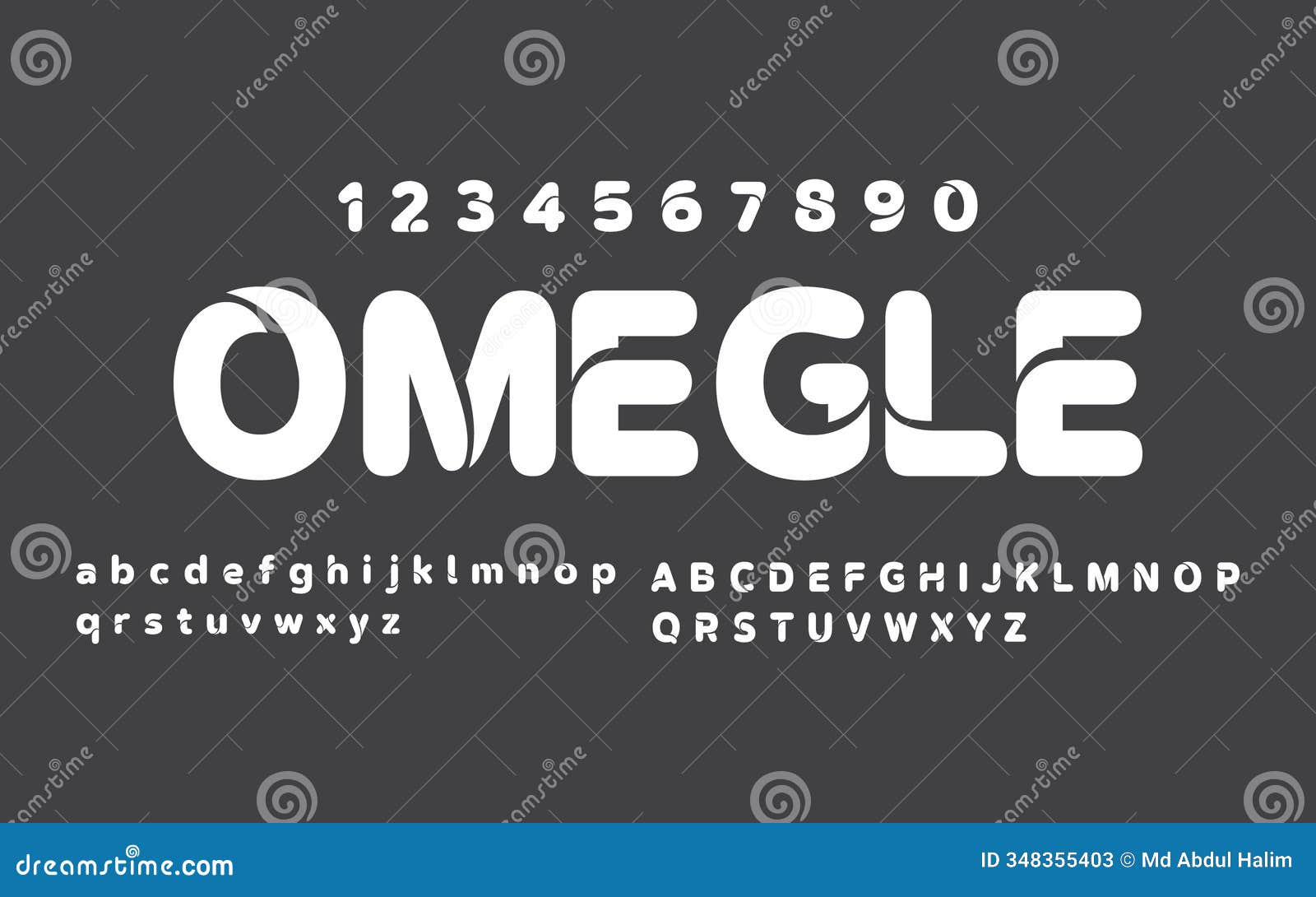 LCD Font Template For Fourteen Segment Display. Vector Illustration ...