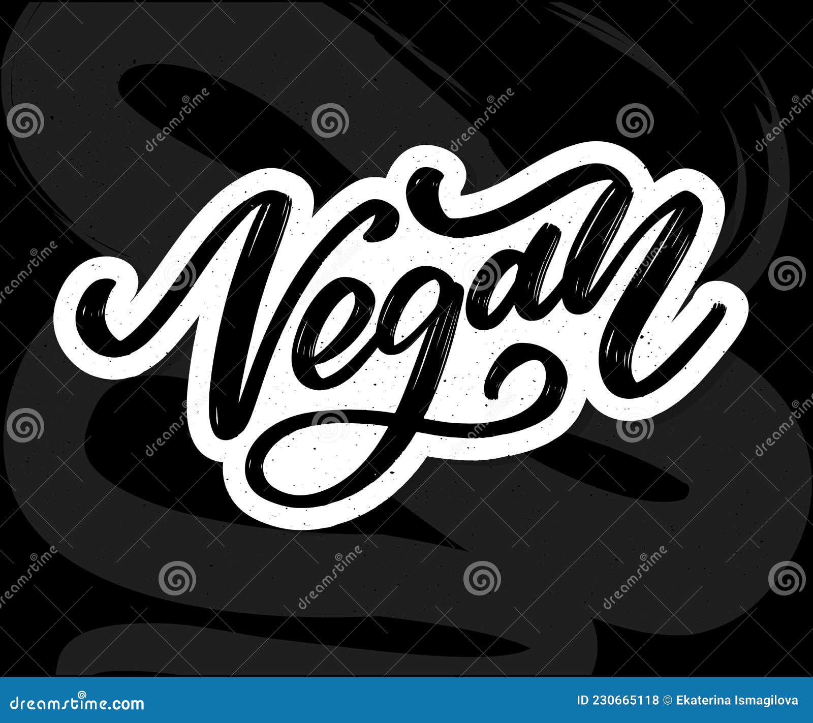 Vector Illustration, Food Design. Handwritten Lettering for Restaurant ...