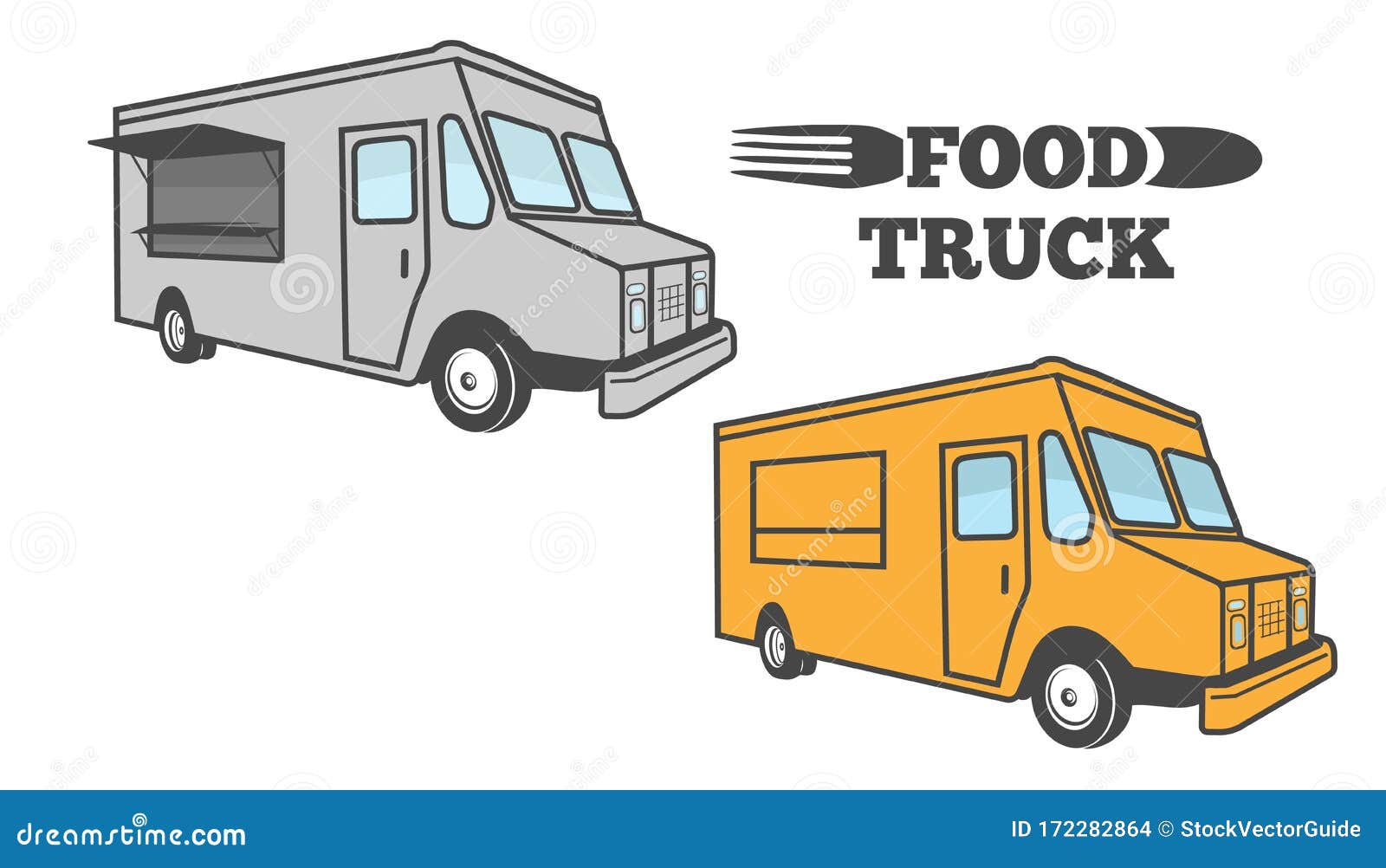 Ector Illustration Food Truck, Design Element, Logo. Stock Vector ... Ector Illustration Food Truck, Design Element, Logo. Stock Vector ...