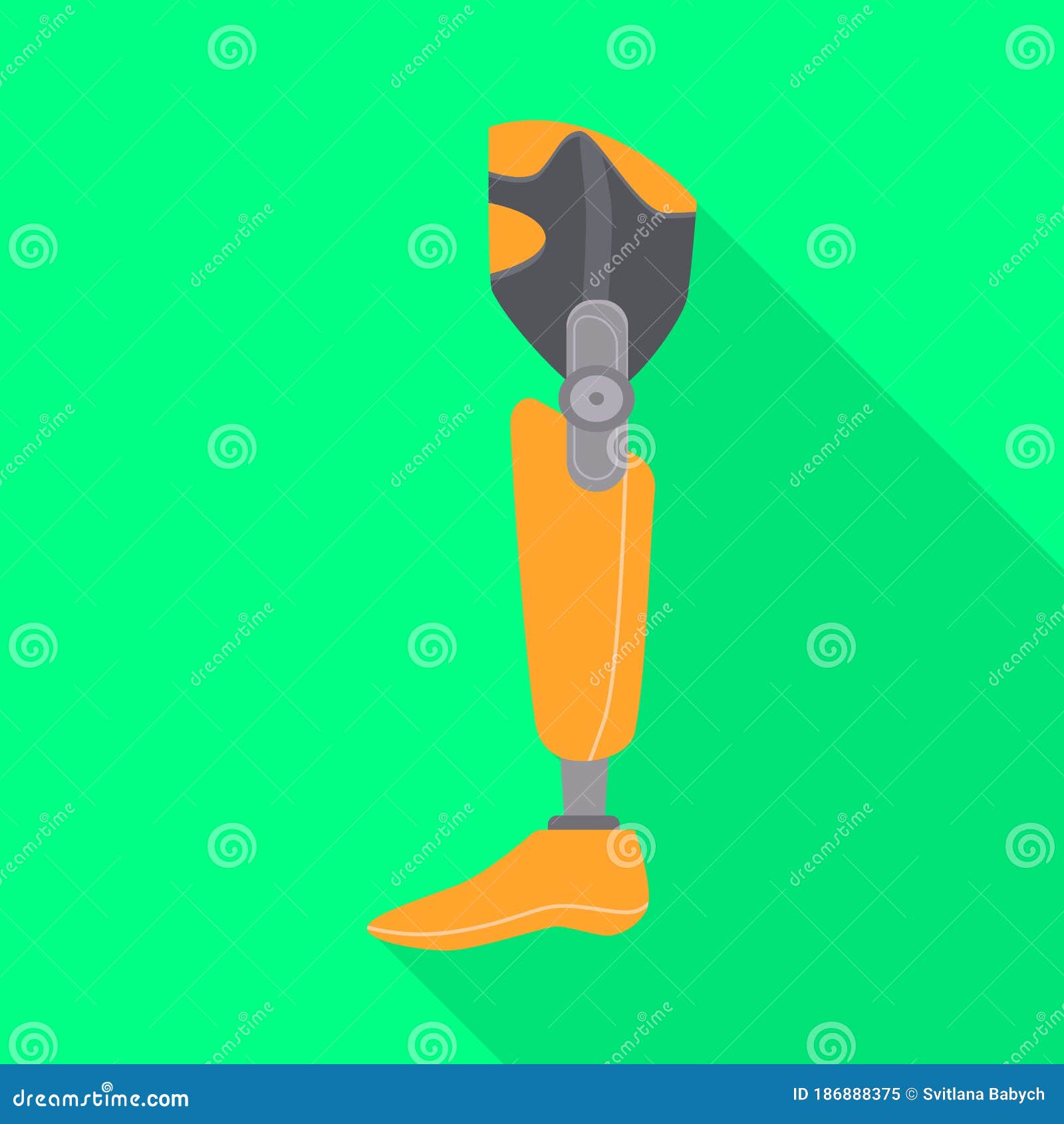 Leg Prosthesis Logo And Icon. Cyber Prosthesis Label For Web On White ...