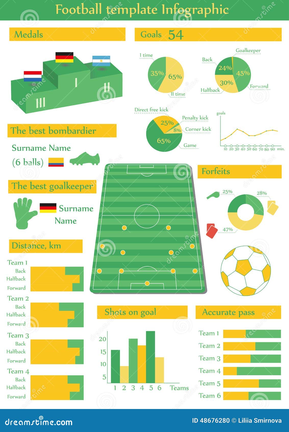 Football Infographic Elements Cartoon Vector | CartoonDealer.com #24928083
