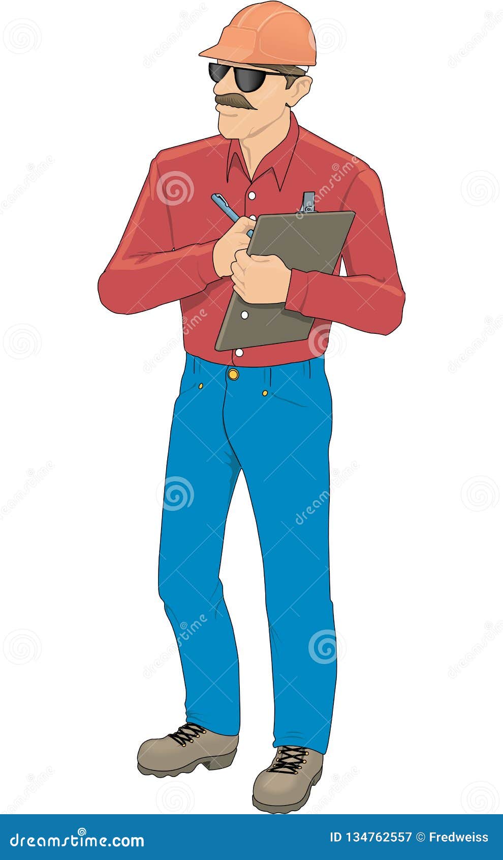 Foreman Vector Illustration Stock Vector - Illustration of people ...