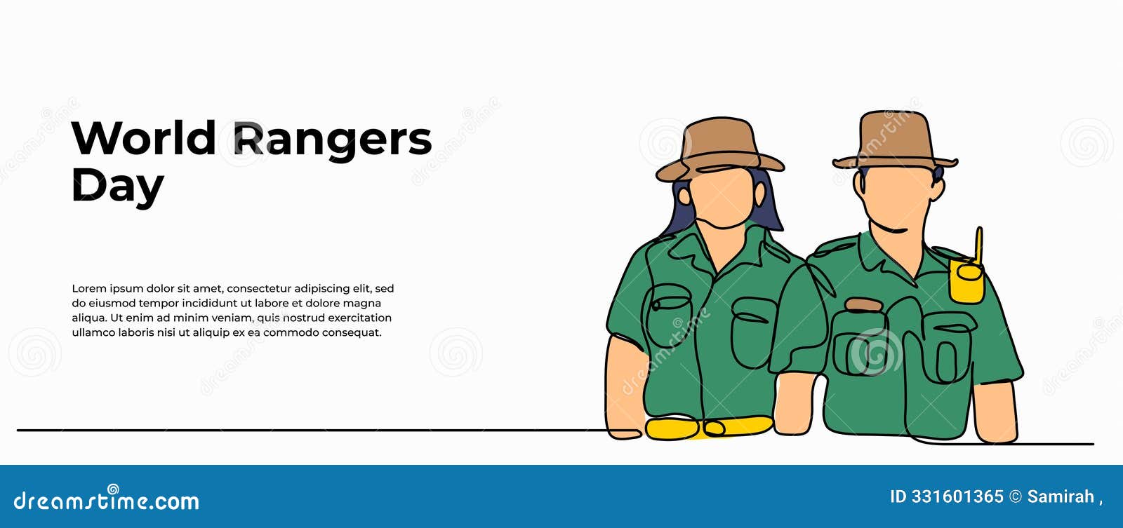 Man Forest Ranger In Uniform At National Park Sitting On Tree Stump ...