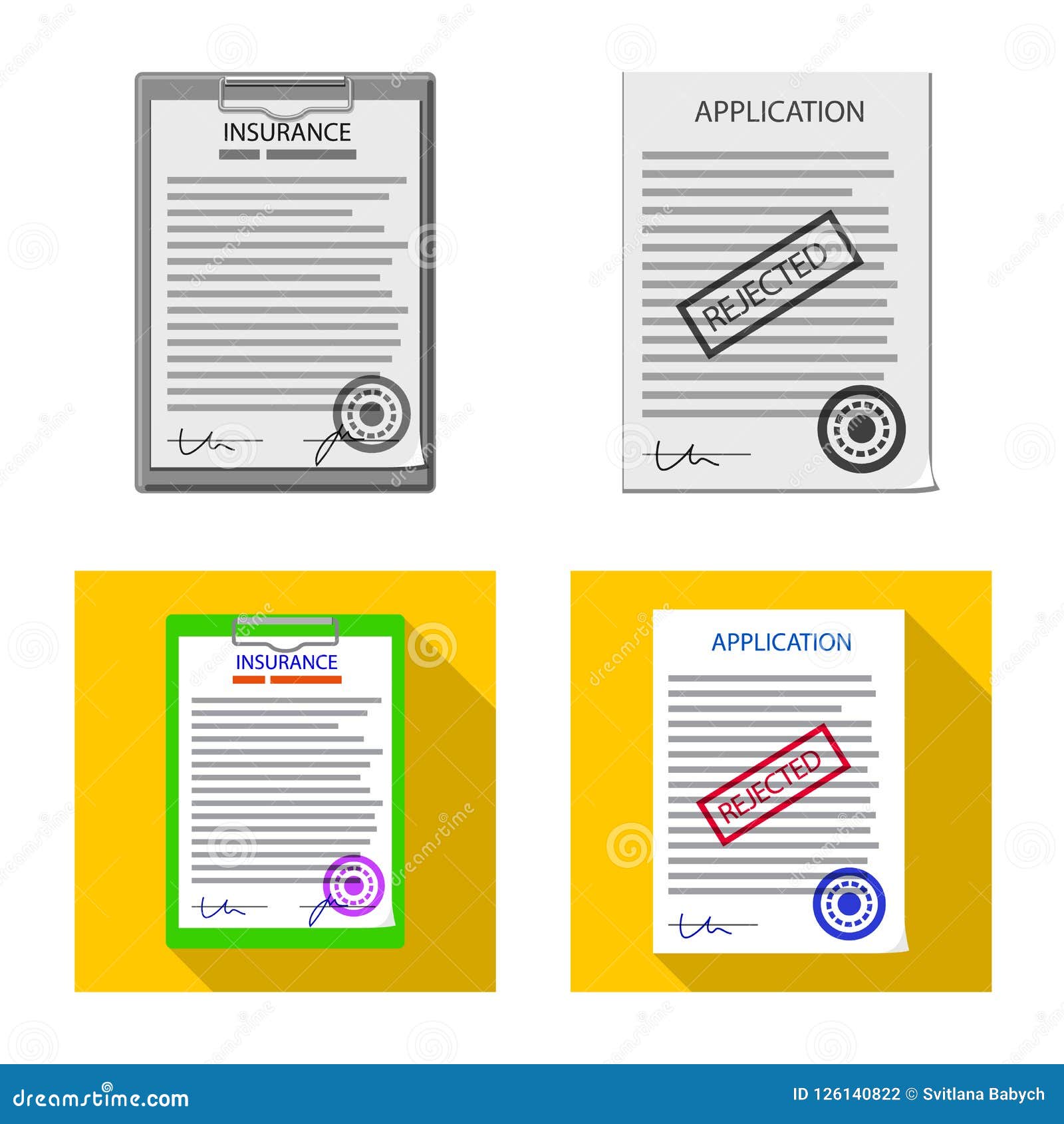 Vector Design of Form and Document Logo. Set of Form and Mark Stock ...