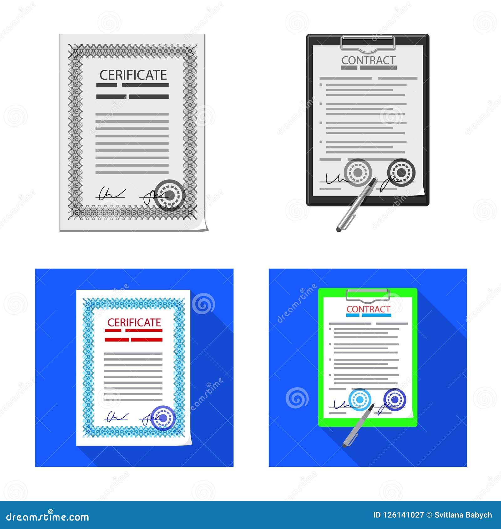 Vector Design of Form and Document Logo. Collection of Form and Mark ...
