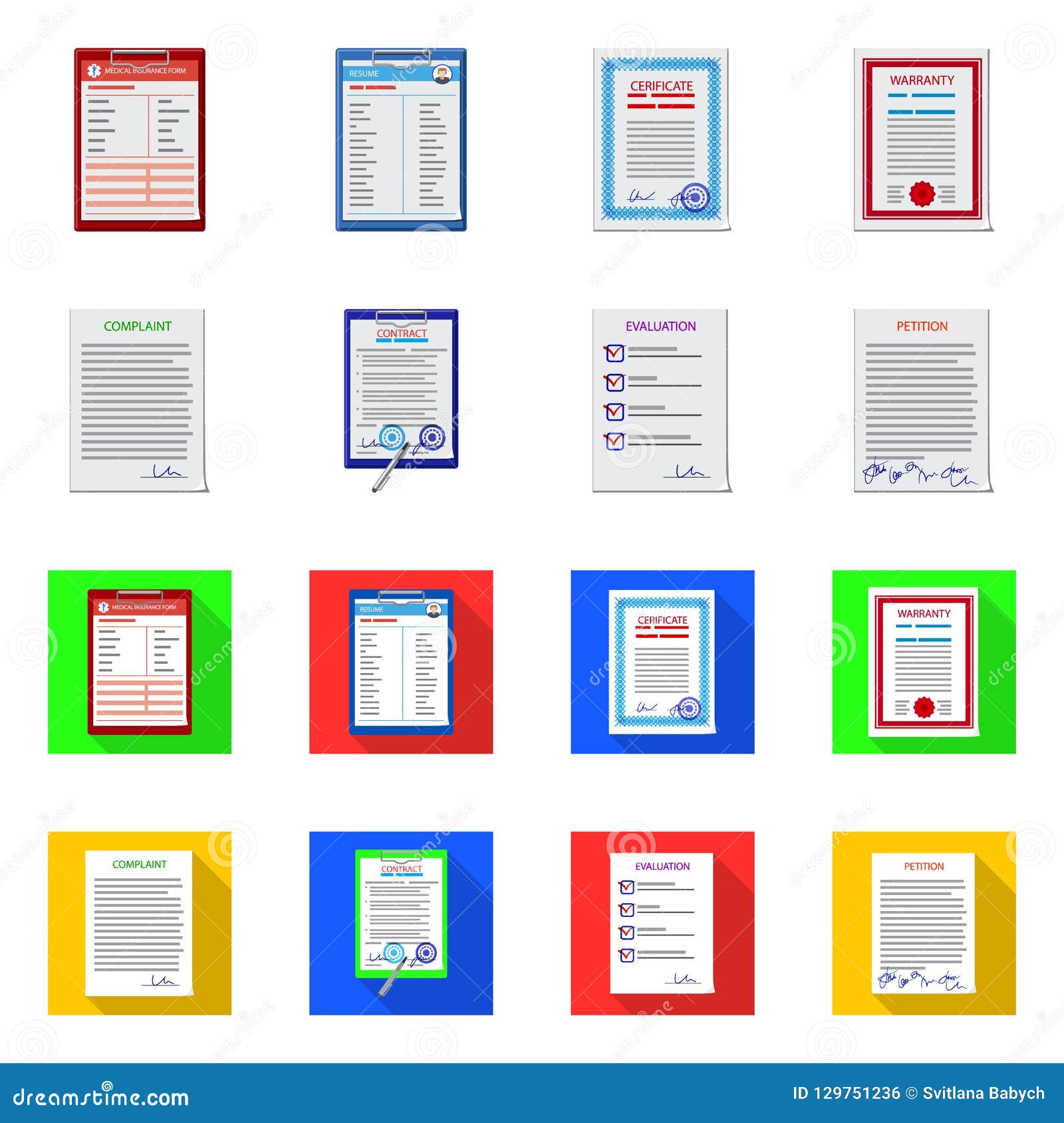 Vector Illustration of Form and Document Logo. Collection of Form and ...