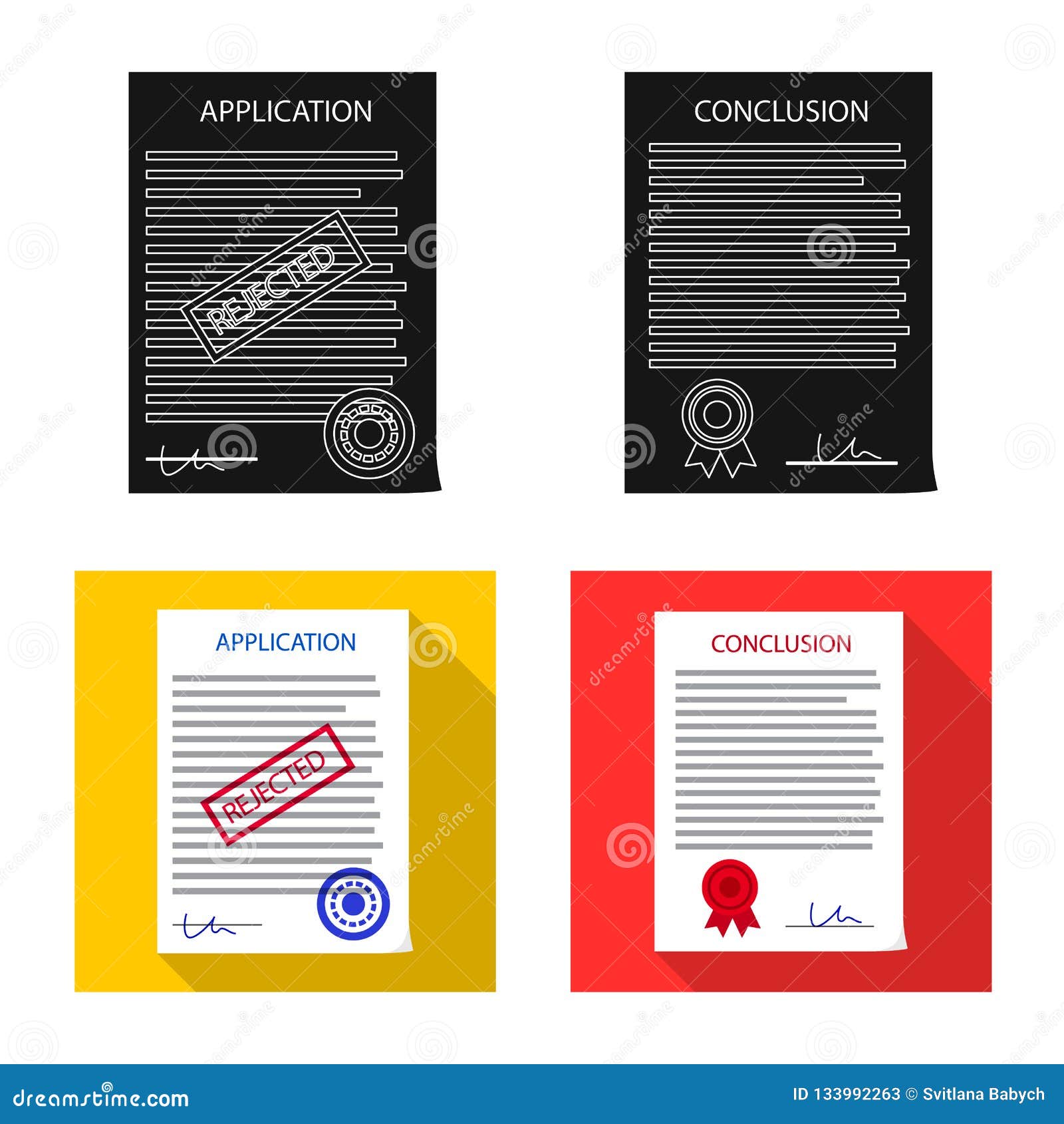 Vector Design of Form and Document Icon. Set of Form and Mark Stock ...