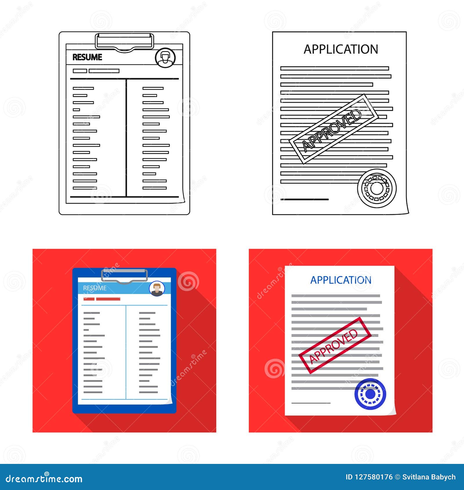 Vector Design of Form and Document Icon. Collection of Form and Mark ...