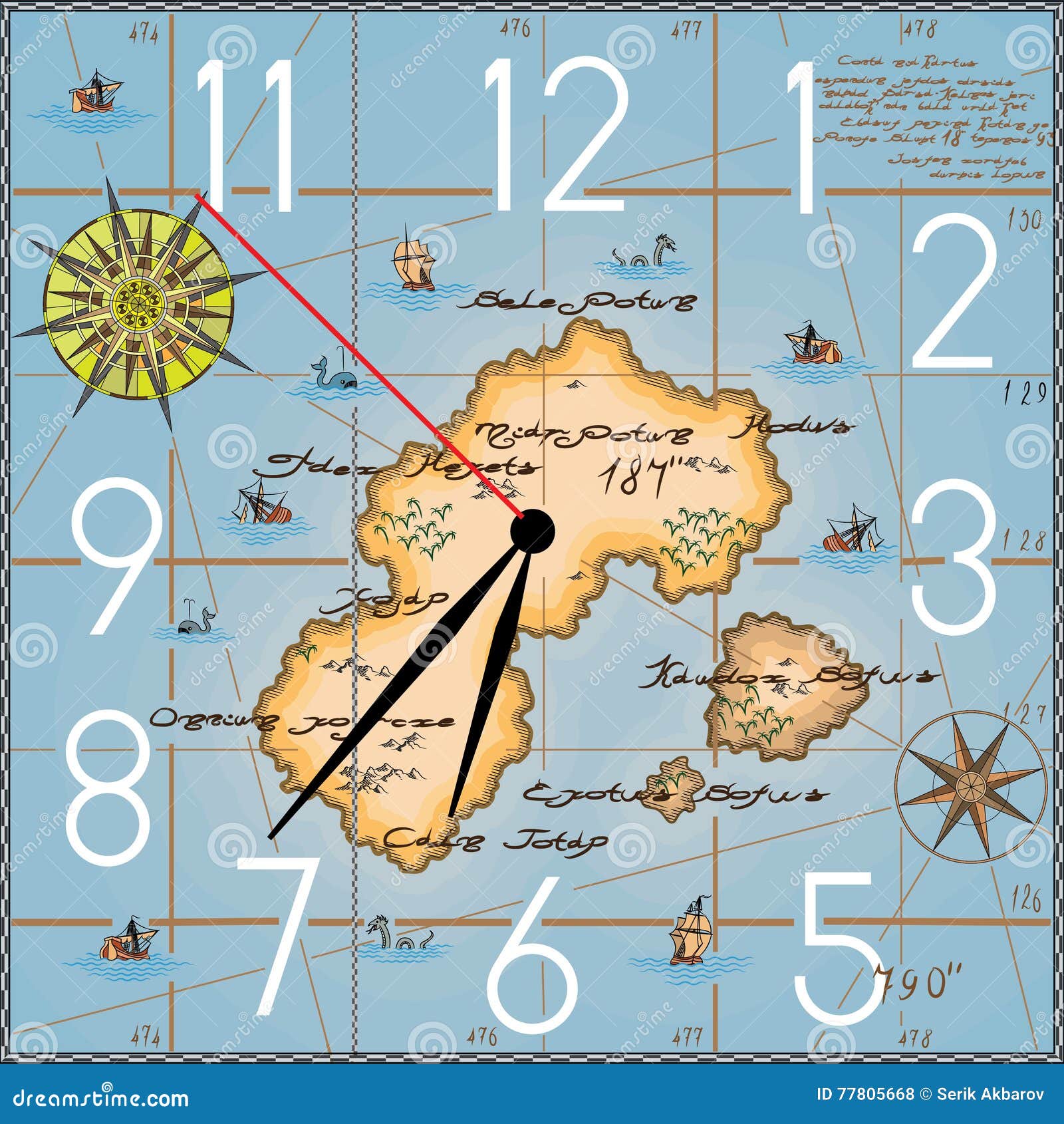 Vector Illustration in the Form of Maps of the Island Stock ...