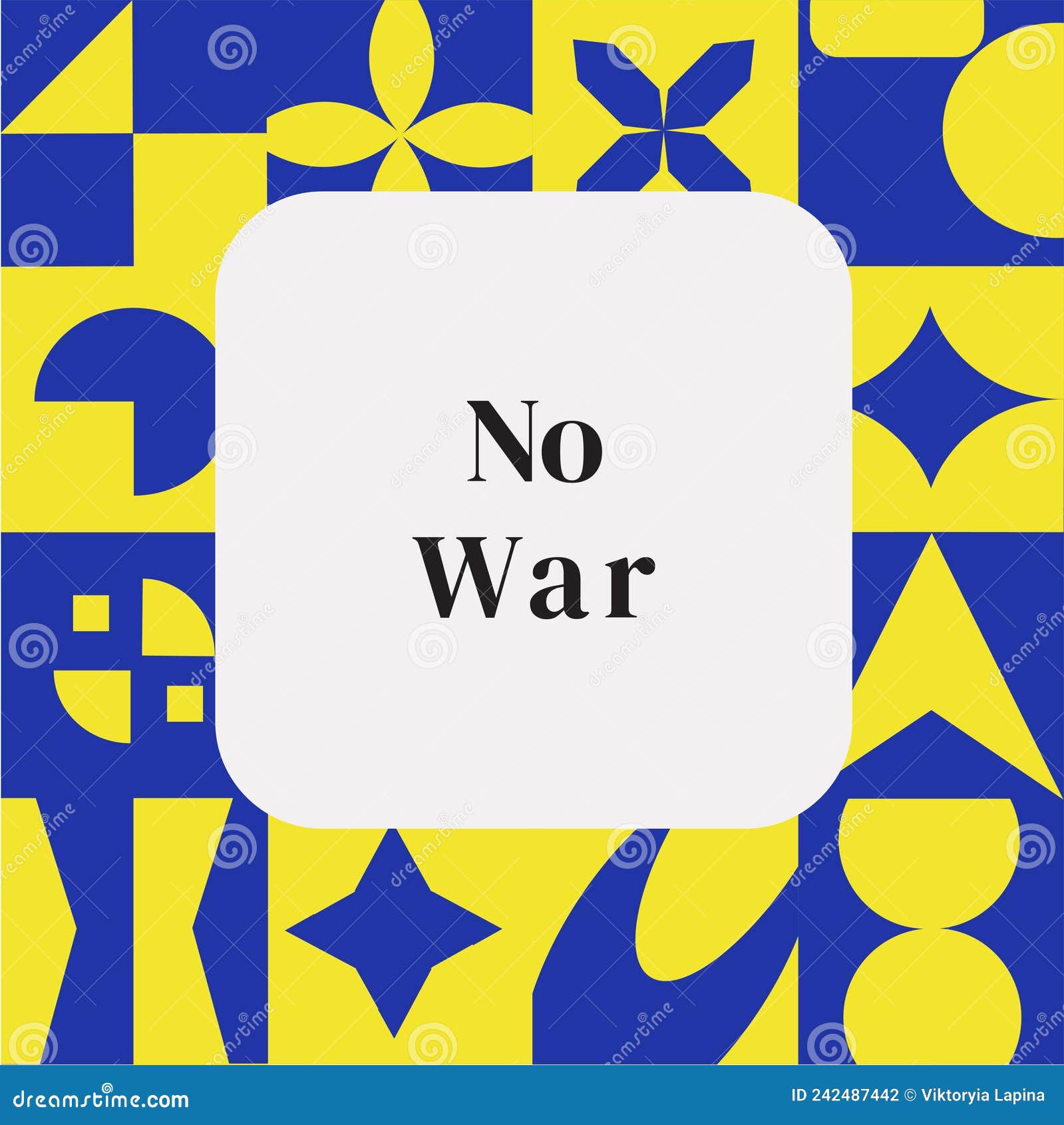 Vector Illustration in the Form of a Message No War on the Background ...