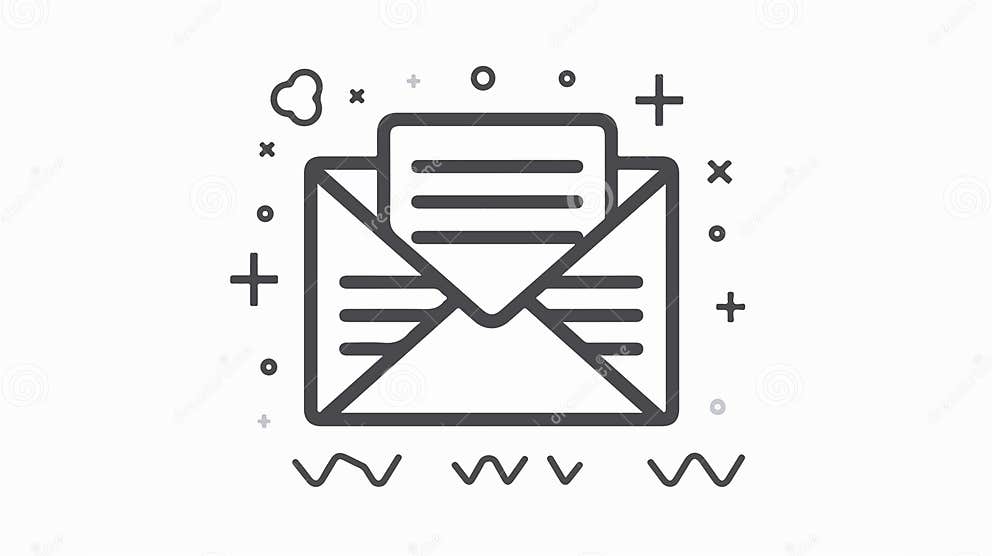 Professional Forward Document Reply Outline Icon Vector Illustration ...